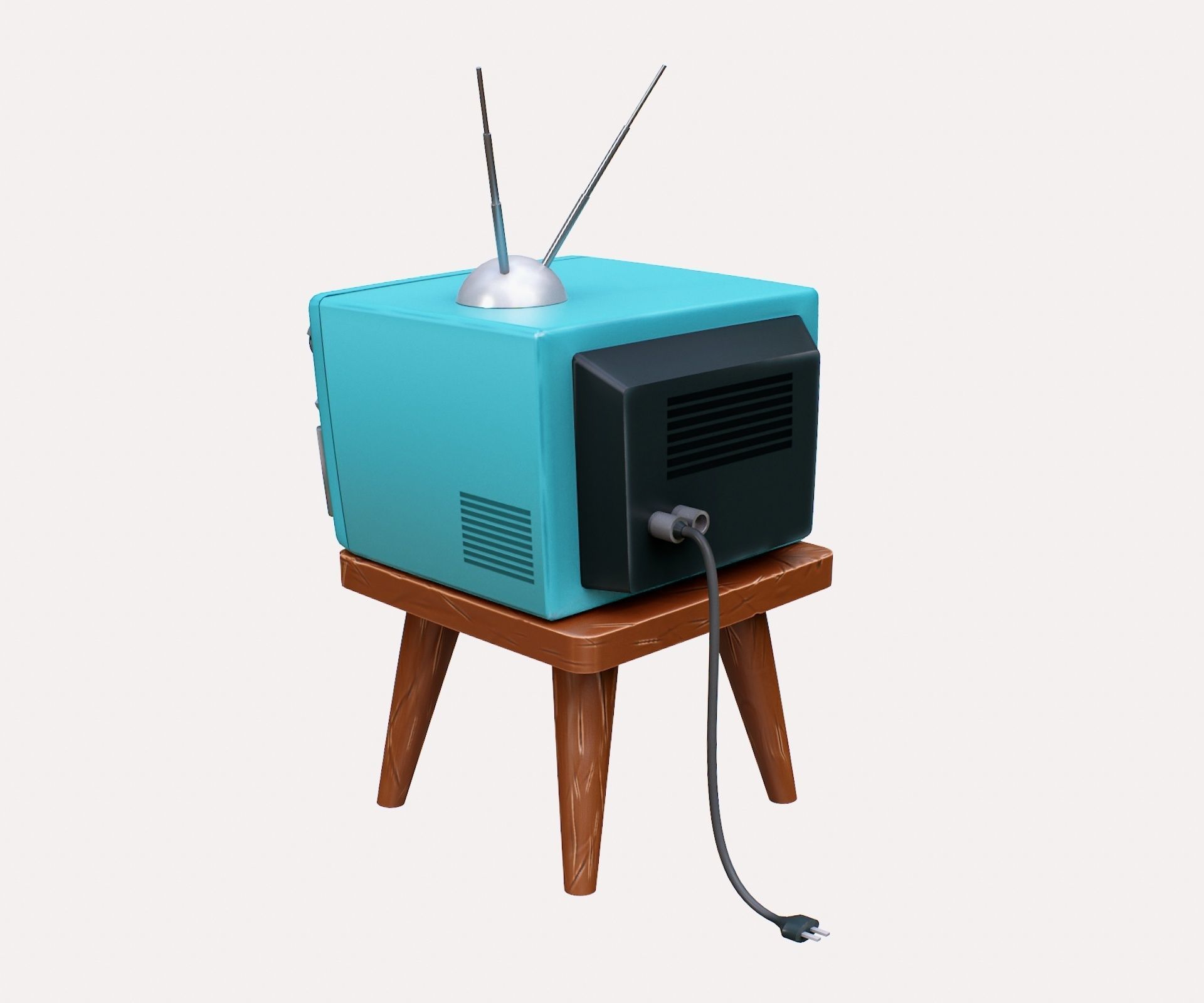 3D model Stylized TV television pbr game-ready VR / AR / low-poly ...