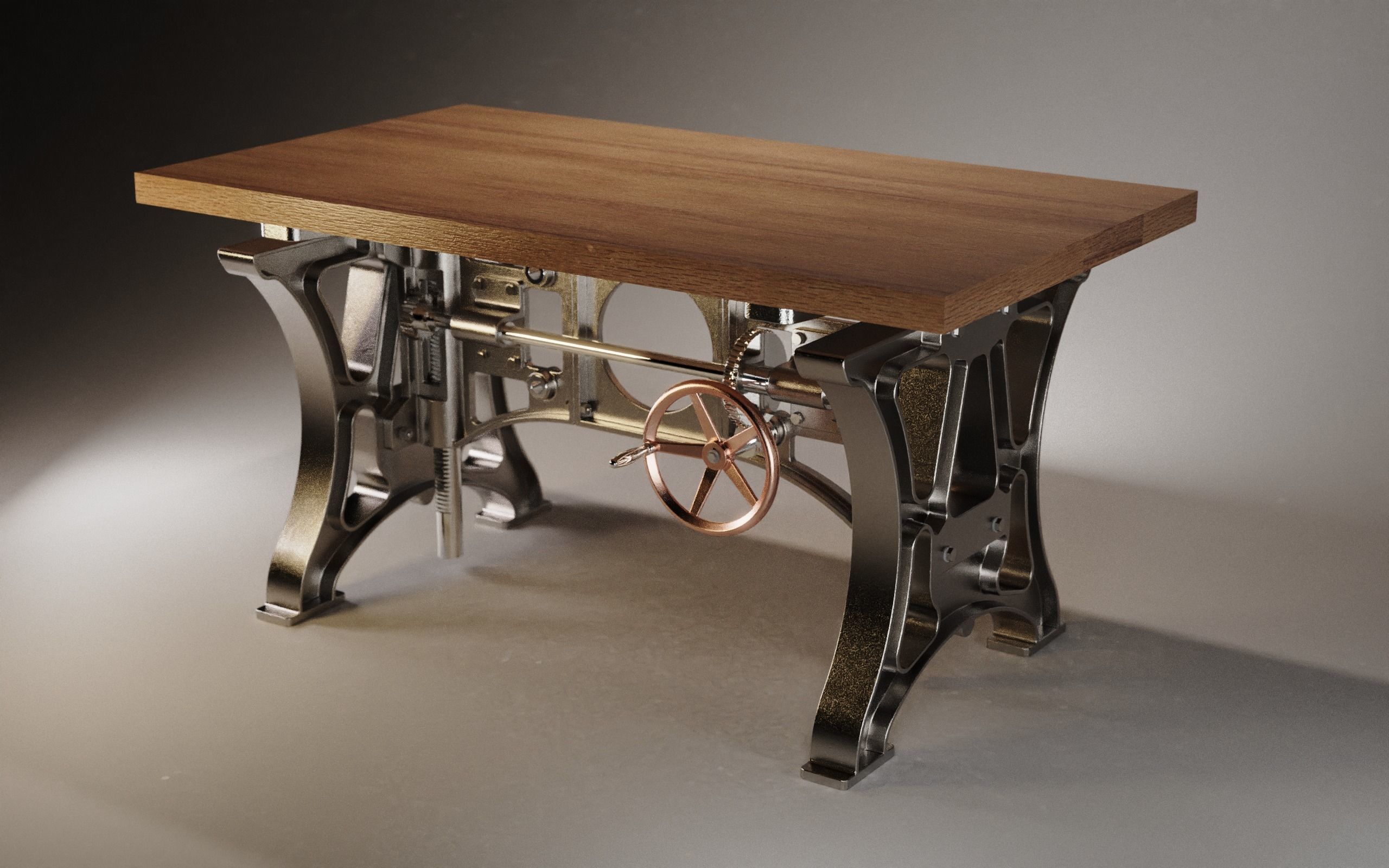 Industrial Table Vintage 3D model | CGTrader