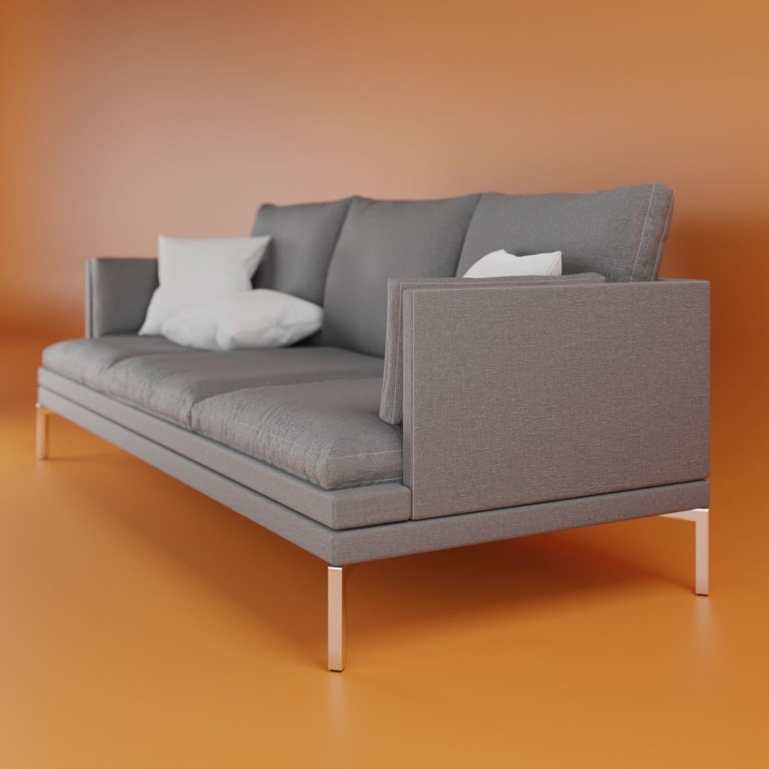 Gray Linen Sofa CL104 free 3D model | CGTrader