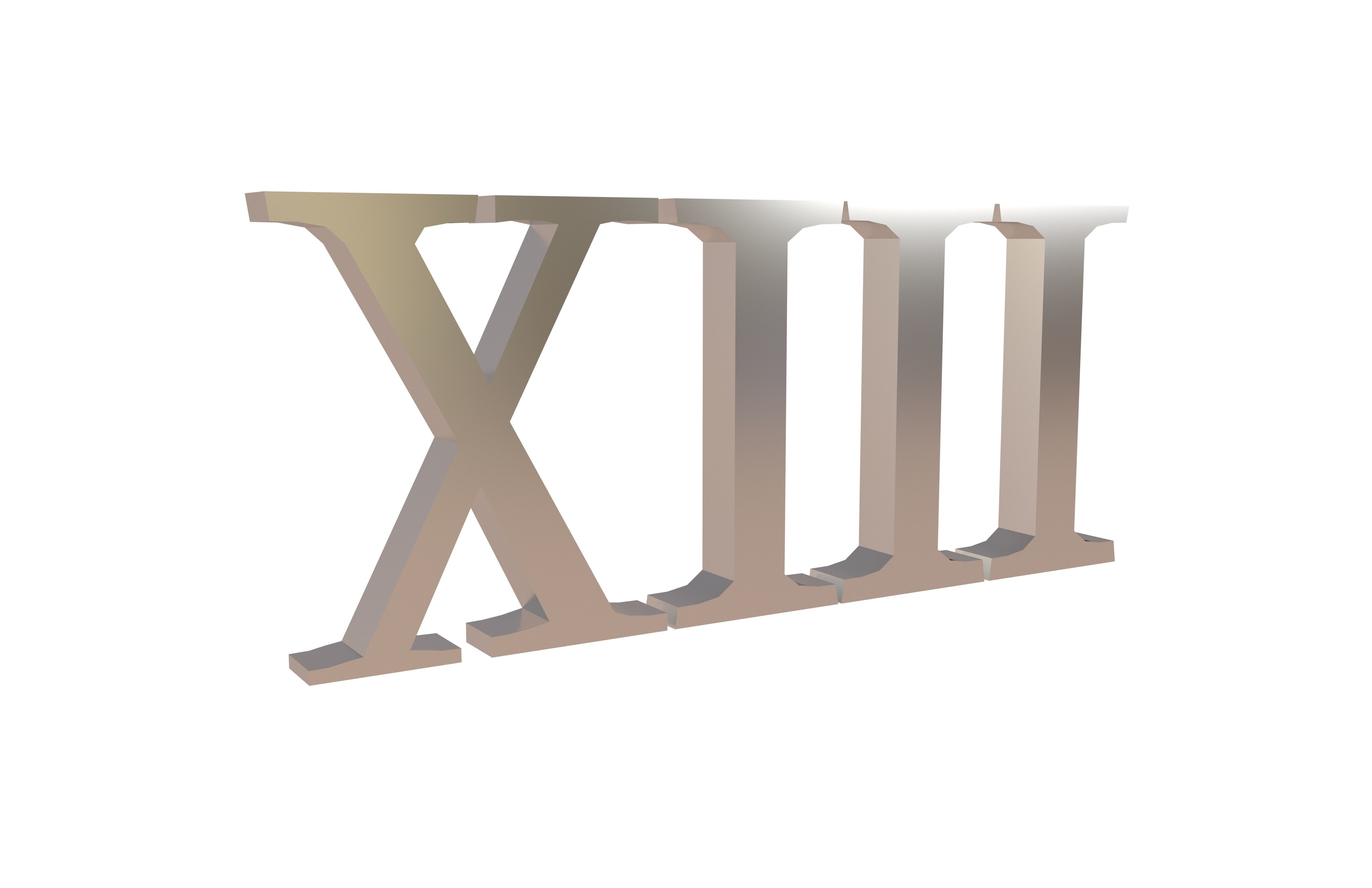 3D model Roman Numerals 13 v1 003 VR / AR / low-poly | CGTrader