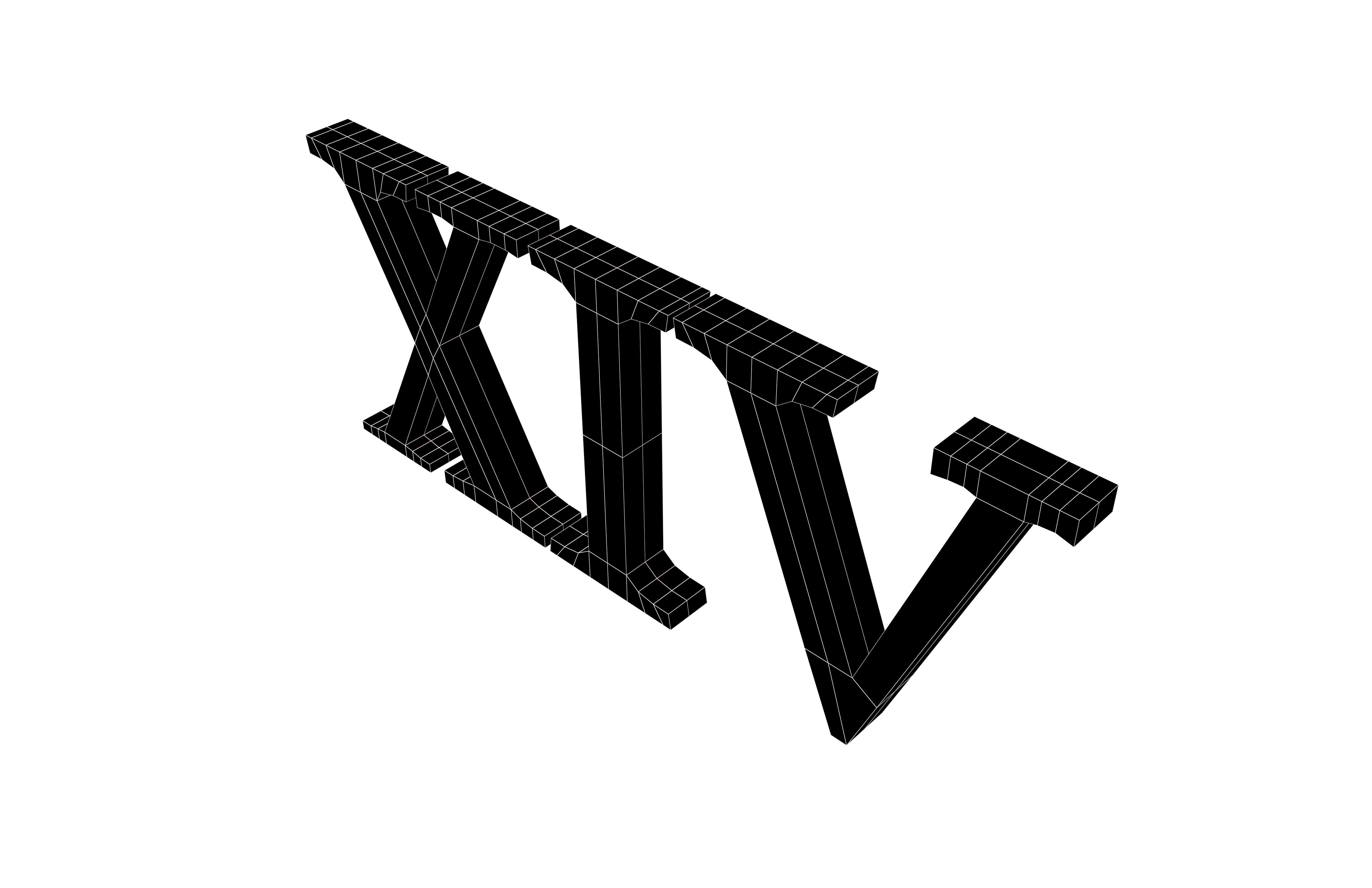 3D model Roman Numerals 14 v1 002 VR / AR / low-poly | CGTrader