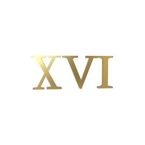 3D model Roman Numerals 16 v1 002 VR / AR / low-poly | CGTrader