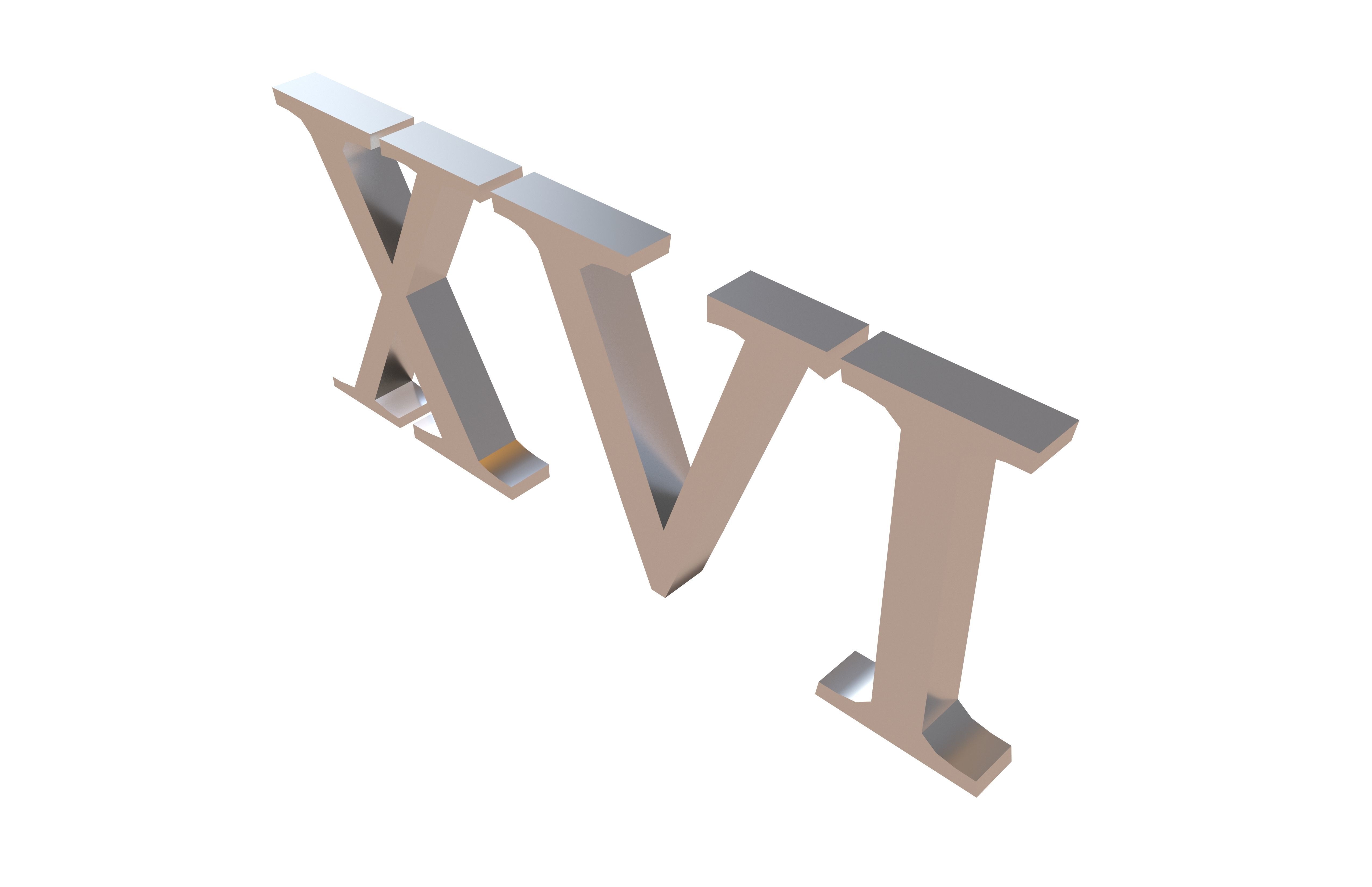3D model Roman Numerals 16 v1 003 VR / AR / low-poly | CGTrader