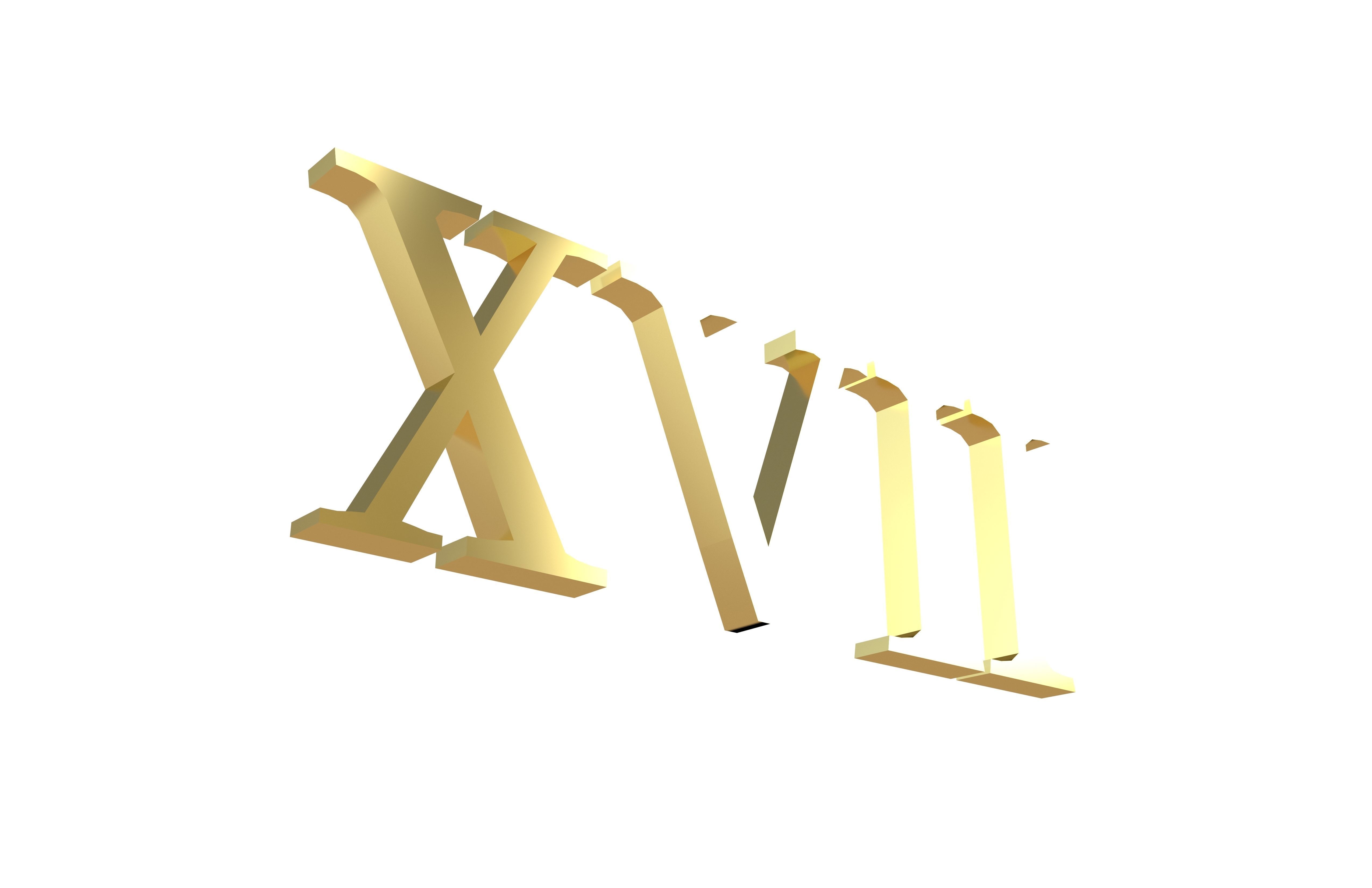 3D model Roman Numerals 17 v1 002 VR / AR / low-poly | CGTrader