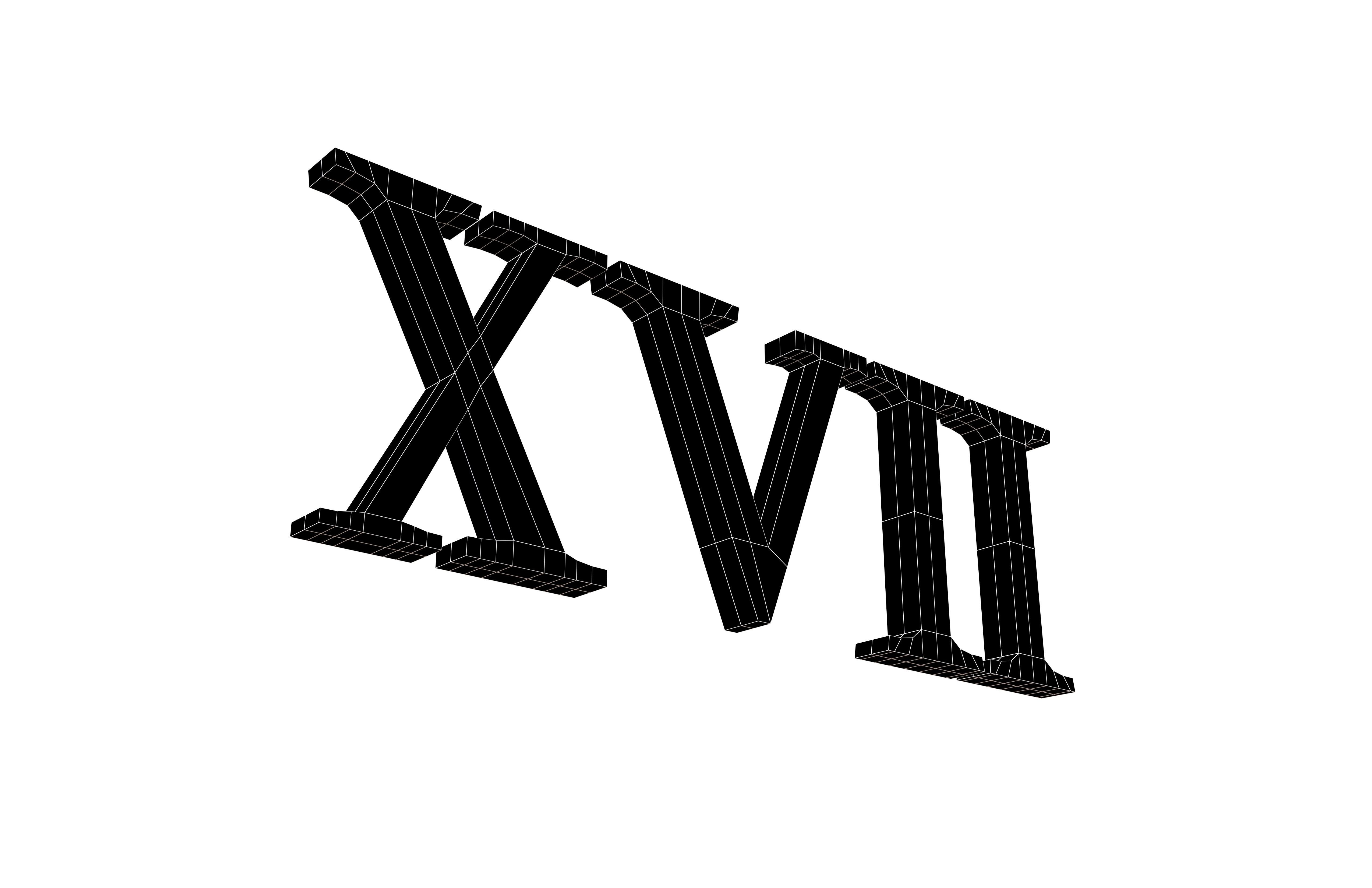 3D model Roman Numerals 17 v1 003 VR / AR / low-poly | CGTrader