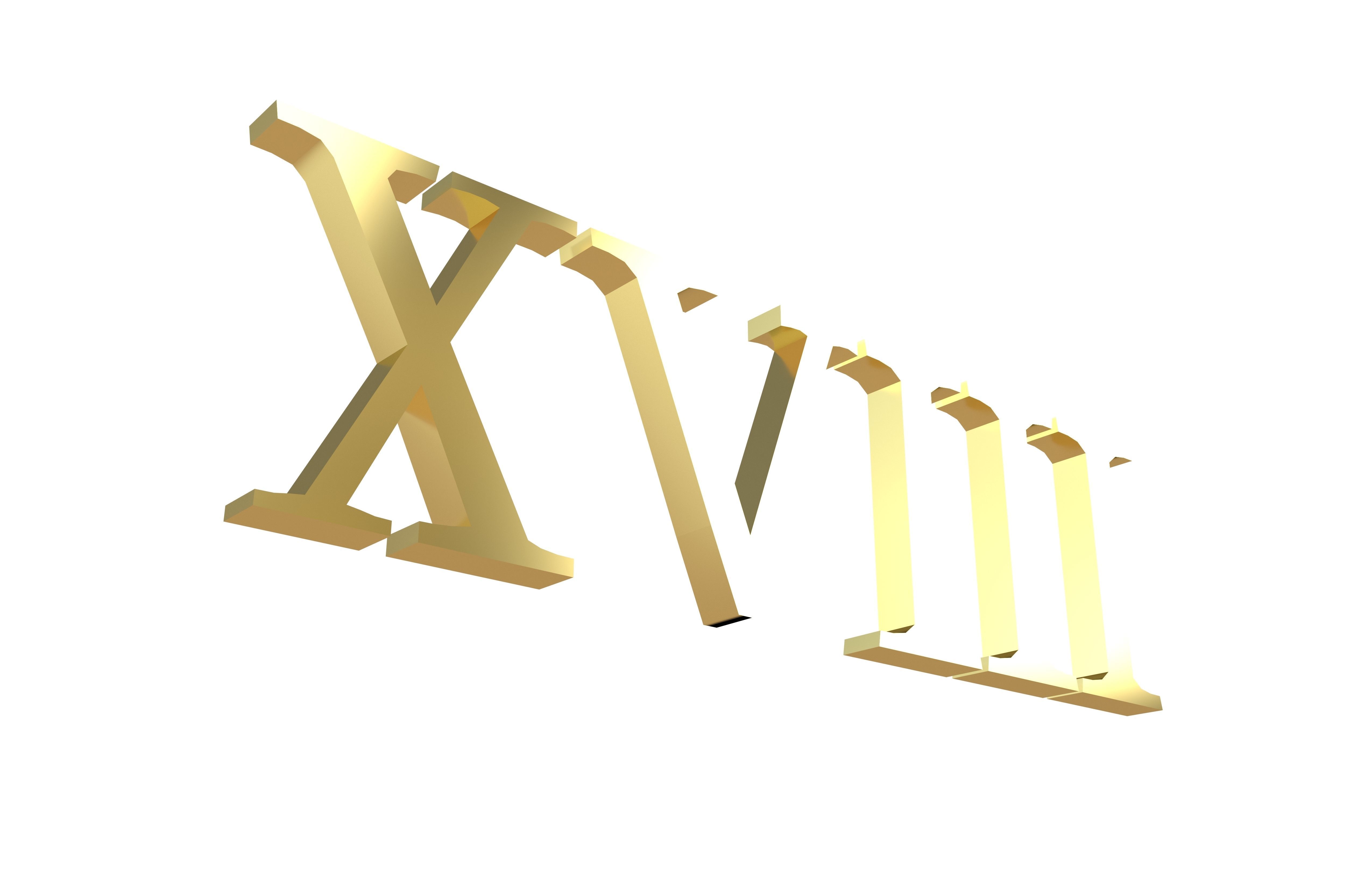 3D model Roman Numerals 18 v1 002 VR / AR / low-poly | CGTrader