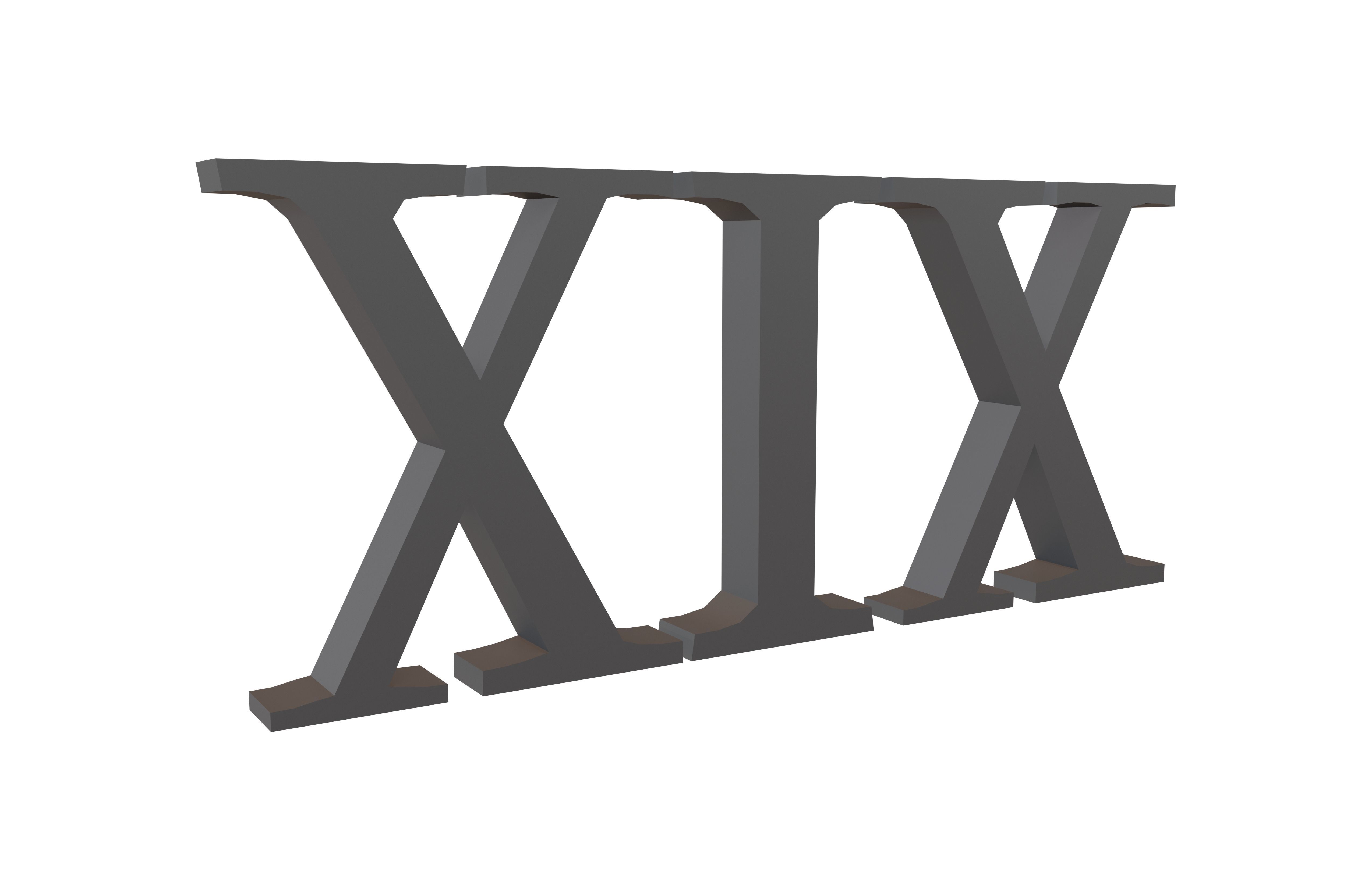 3D model Roman Numerals 19 v1 001 VR / AR / low-poly | CGTrader