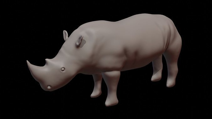 Rhino Base Mesh 3D model | CGTrader