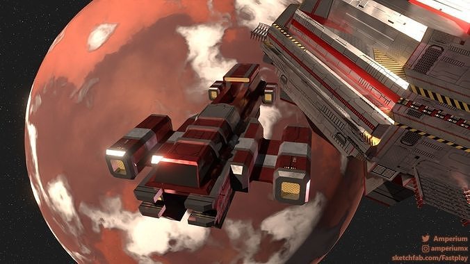 3D model Starships Pack 1 VR / AR / low-poly | CGTrader