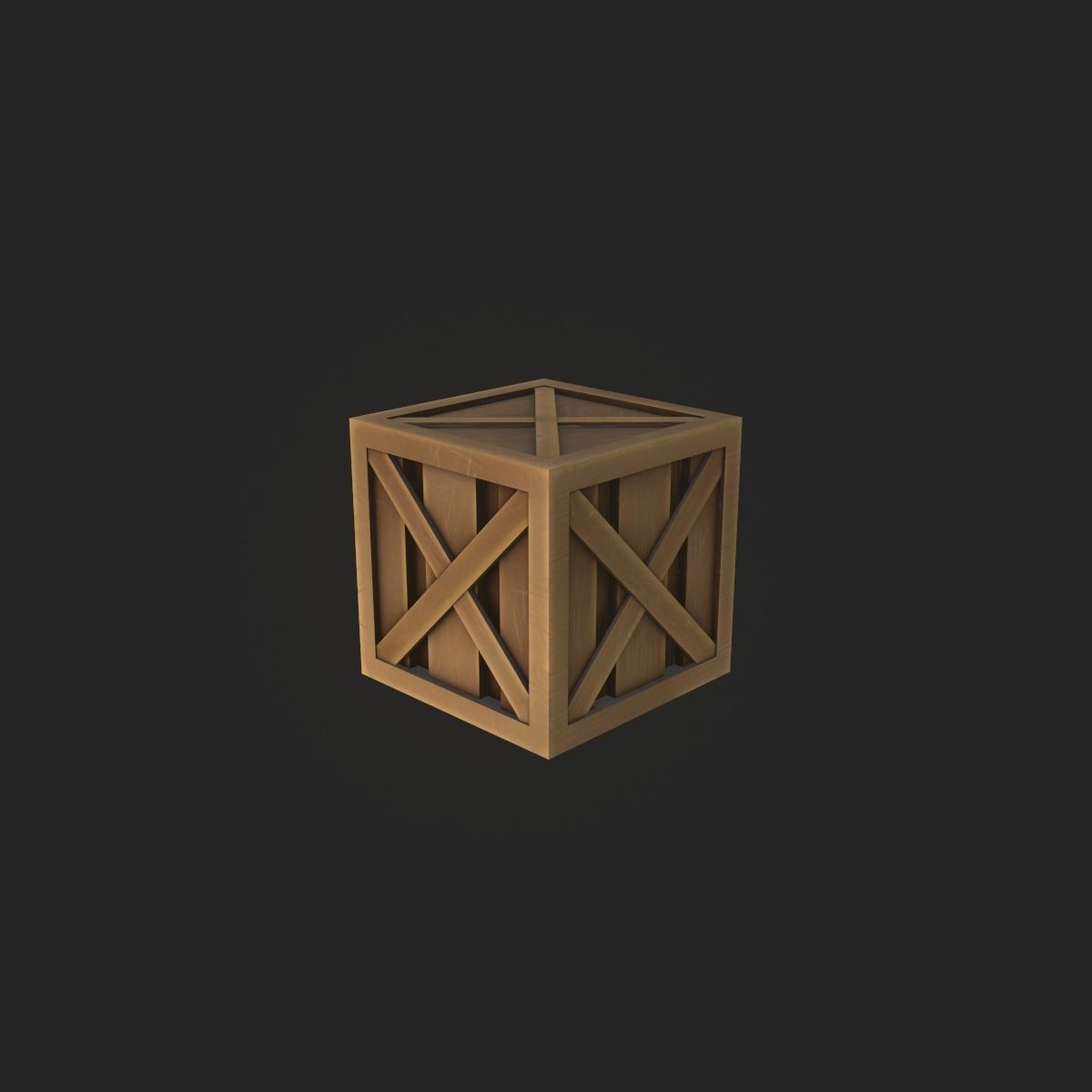 3D model LootBox LowPoly Model wooden box VR / AR / low-poly | CGTrader