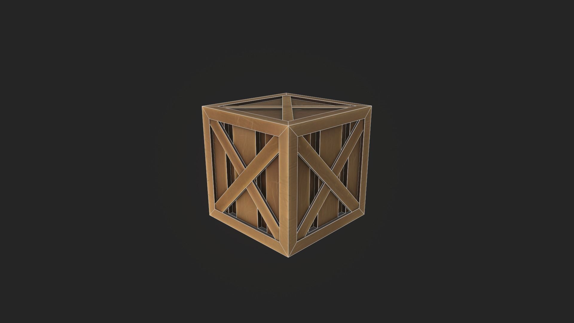 3D model LootBox LowPoly Model wooden box VR / AR / low-poly | CGTrader