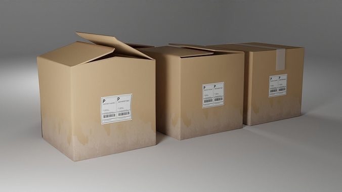 3D model Low Poly Cardboard Boxes VR / AR / low-poly | CGTrader
