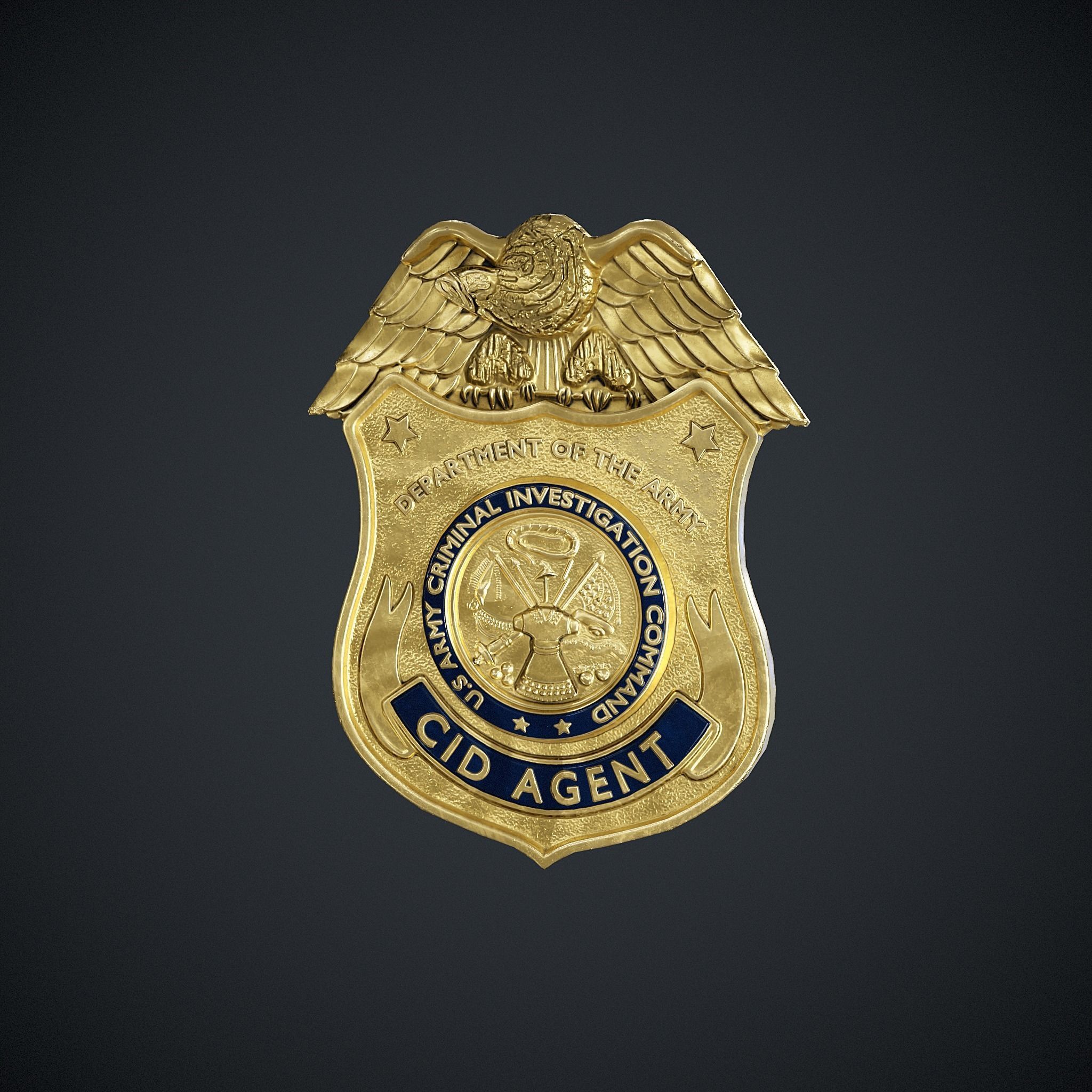 3D model Criminal Investigation Badge VR / AR / low-poly | CGTrader