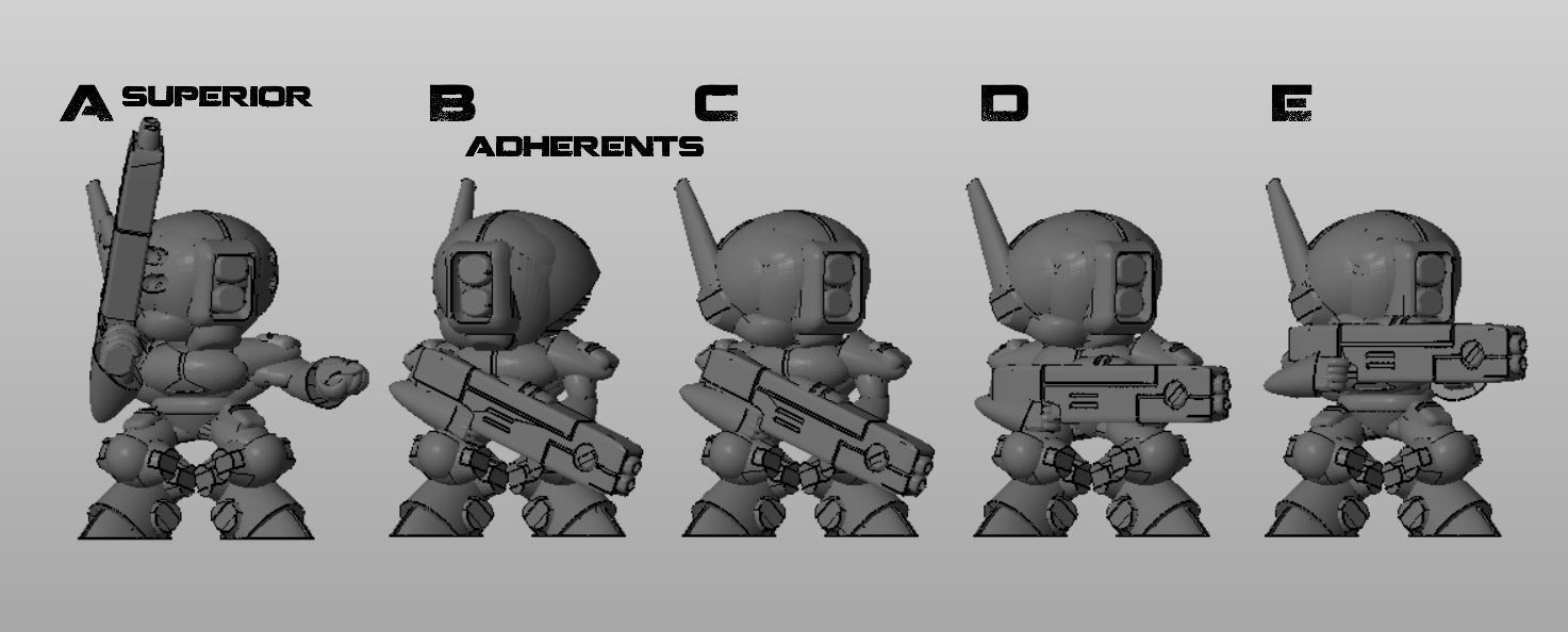 CHIBI-TECH SD - TCE ADHERENT SQUAD 3D model 3D printable | CGTrader