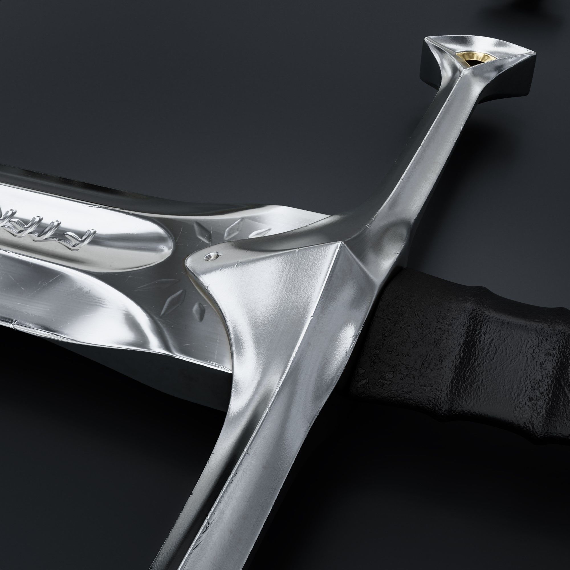 Aragorn sword plus bonus broken version model 3D model | CGTrader