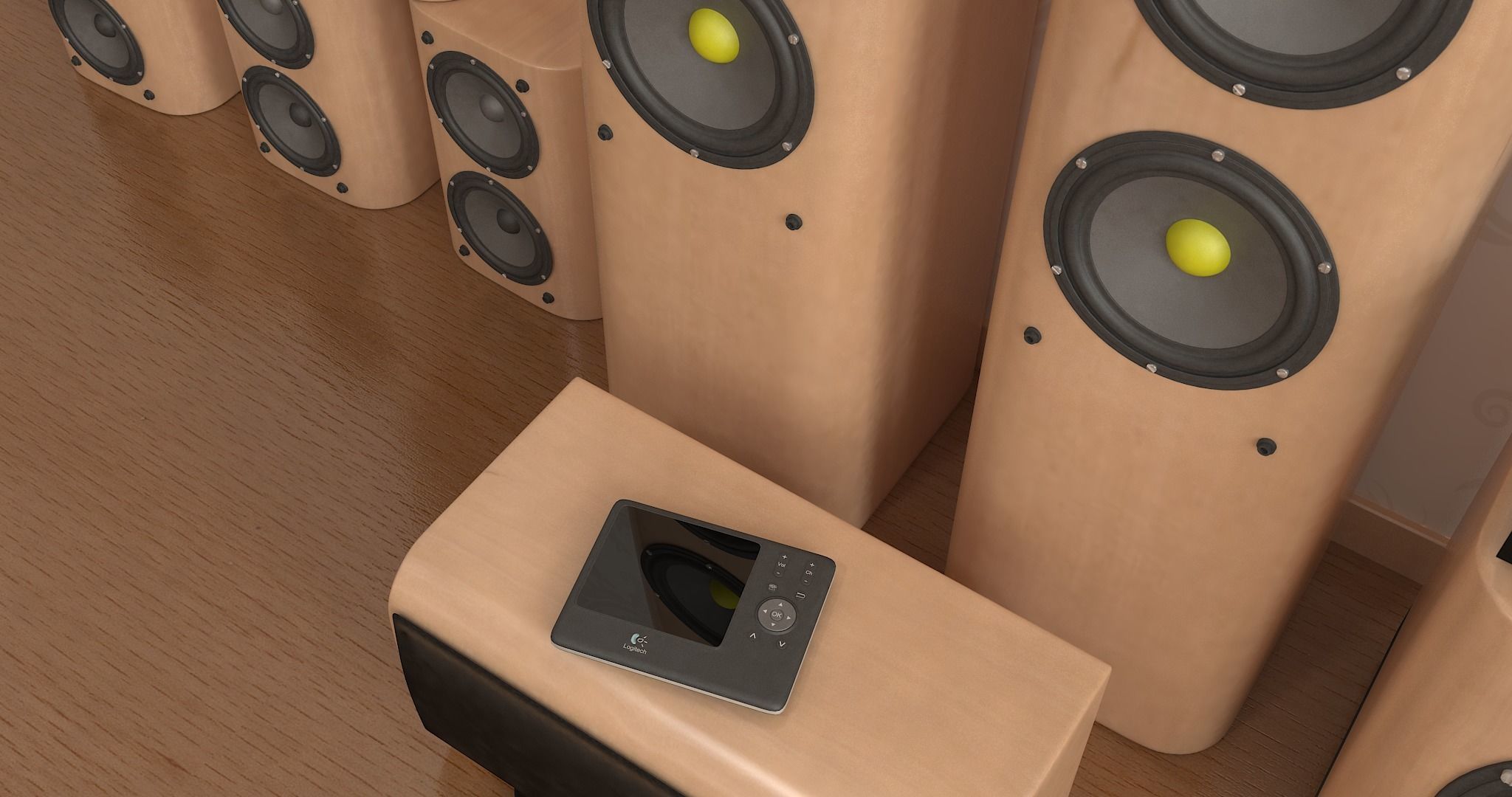 TV and HiFi surround sound system 3D model | CGTrader