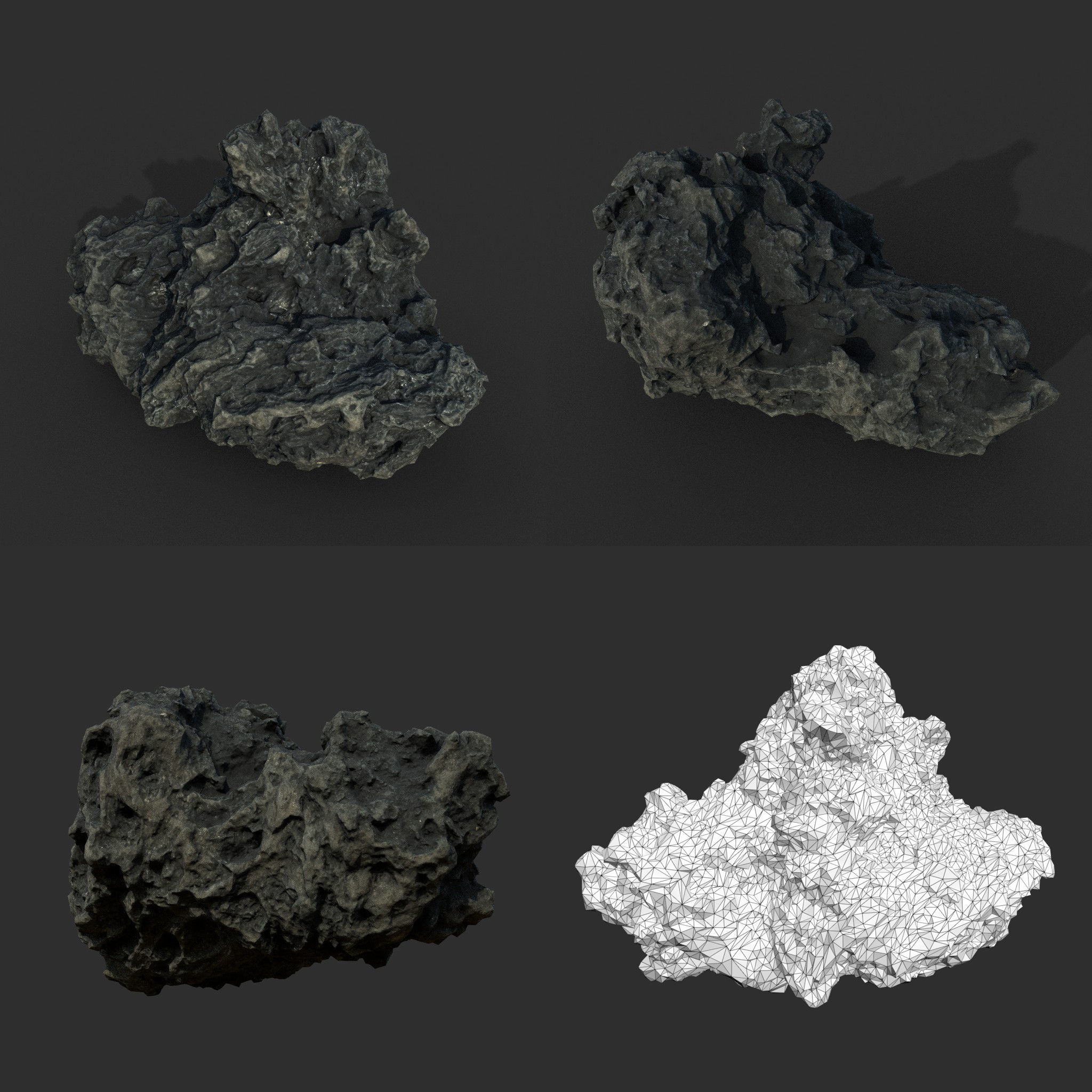 3D model Low poly Lava Rock Photogrammetry 220723 - Ultra HD 16K ...