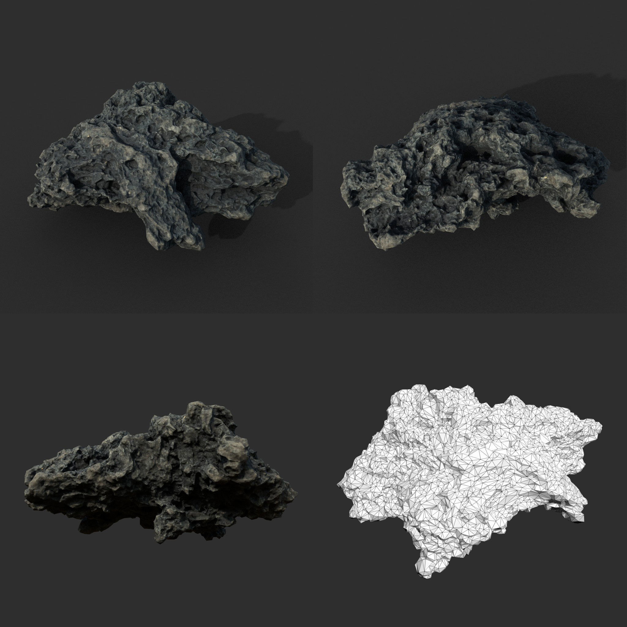 3D model Low poly Lava Rock Photogrammetry 220723 - Ultra HD 16K ...