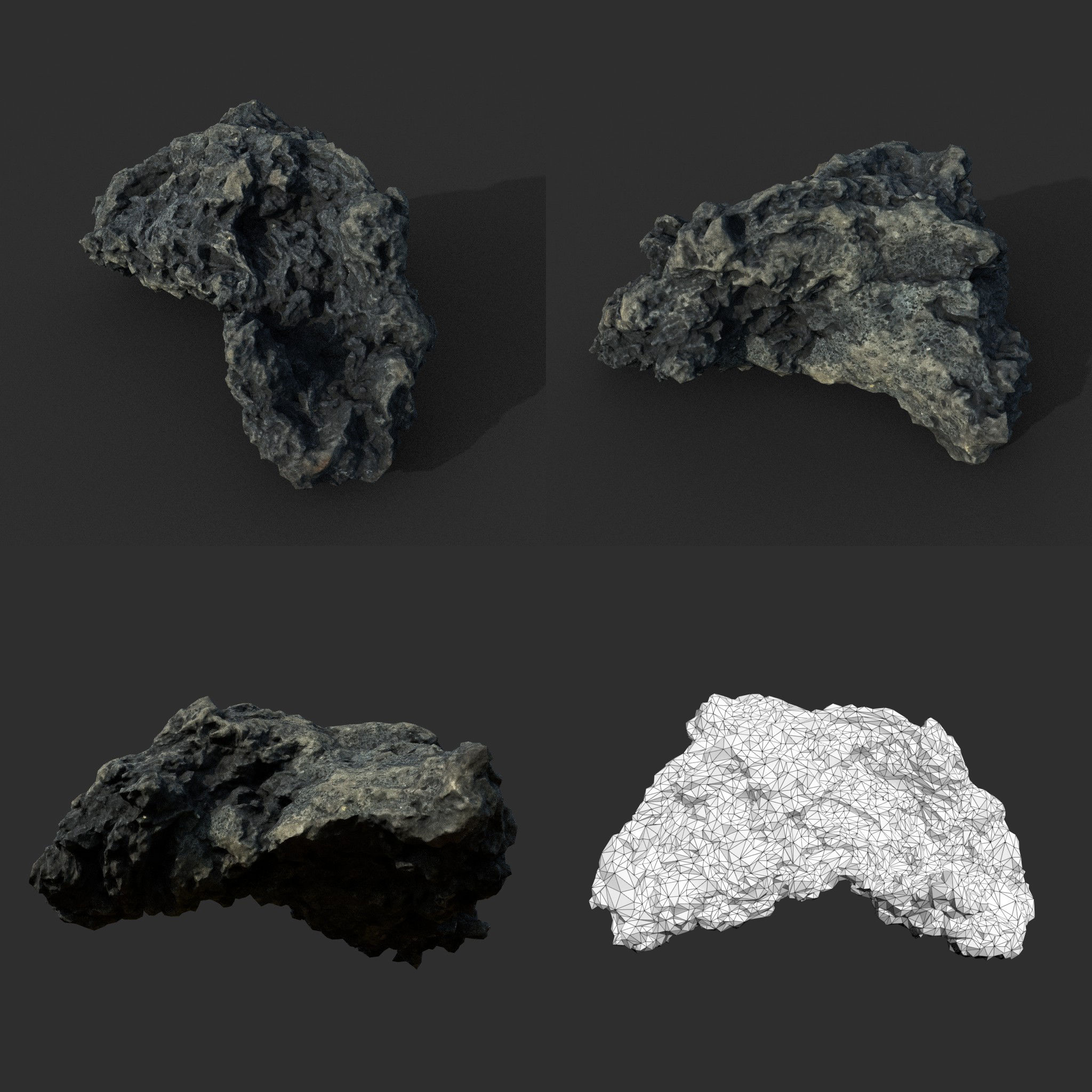 3D model Low poly Lava Rock Photogrammetry 220723 - Ultra HD 16K ...