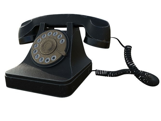 Rotary phone free 3D model | CGTrader