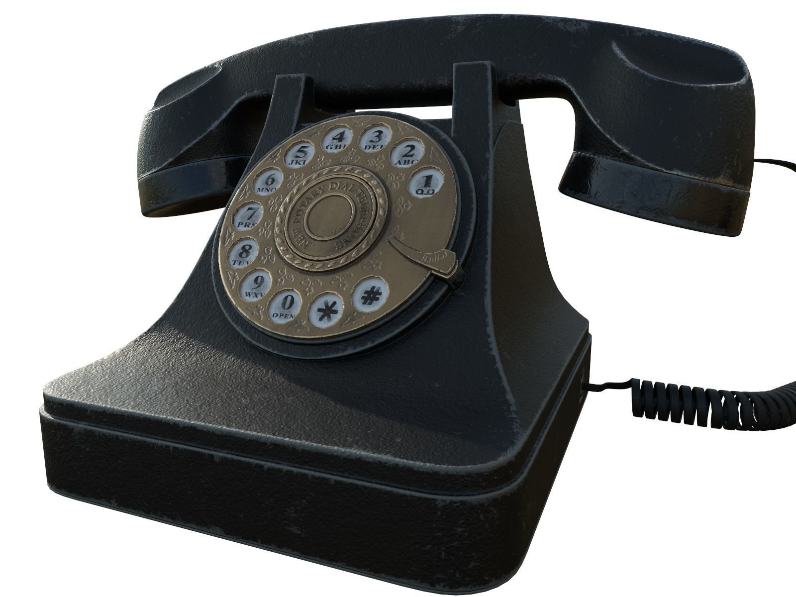 Rotary phone free 3D model | CGTrader