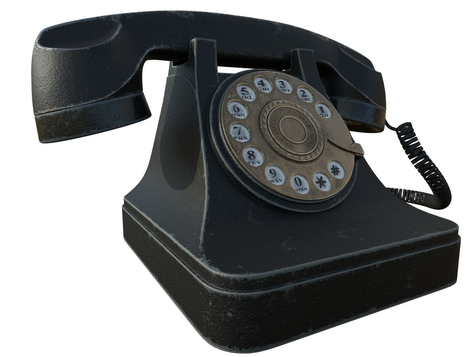 Rotary phone free 3D model | CGTrader