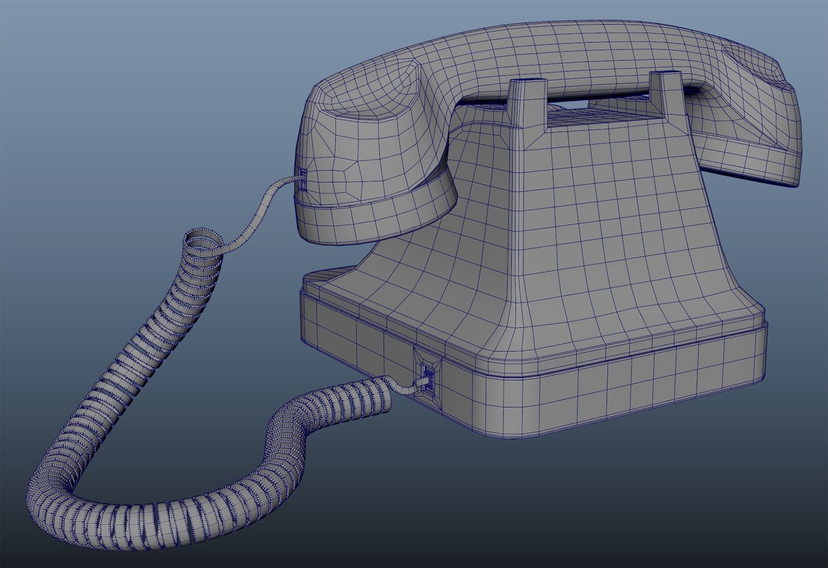 Rotary phone free 3D model | CGTrader
