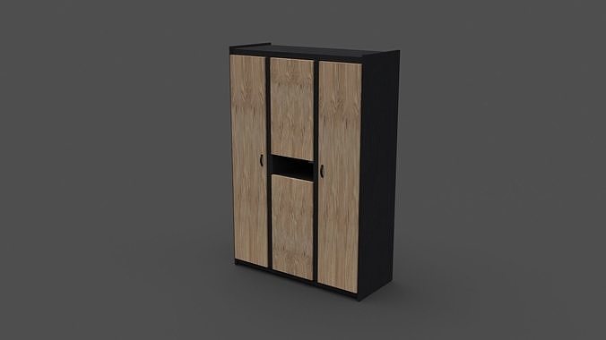 wooden wardrop 3D model 3D printable | CGTrader