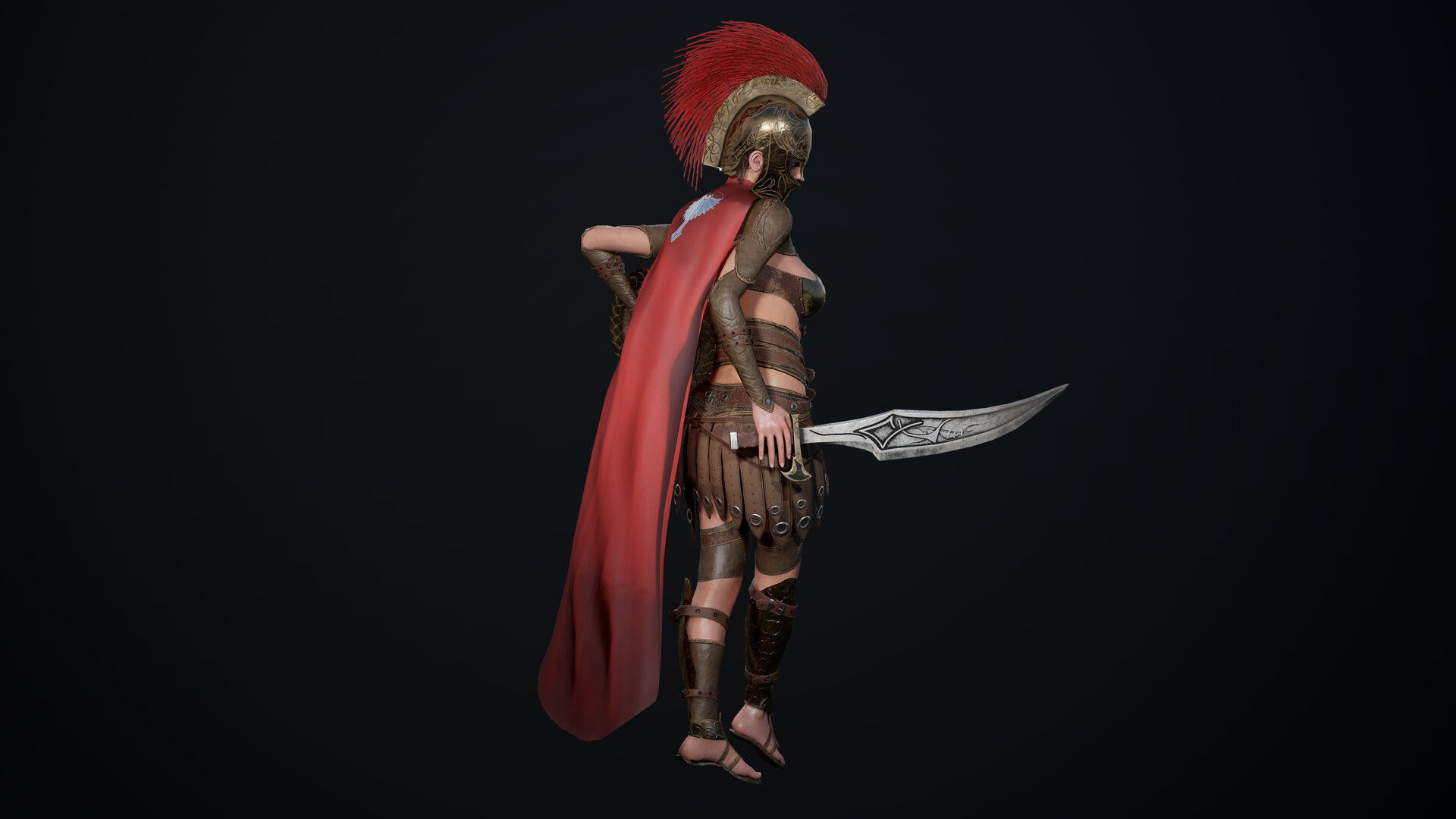 3D model Gladiator Girl VR / AR / low-poly | CGTrader
