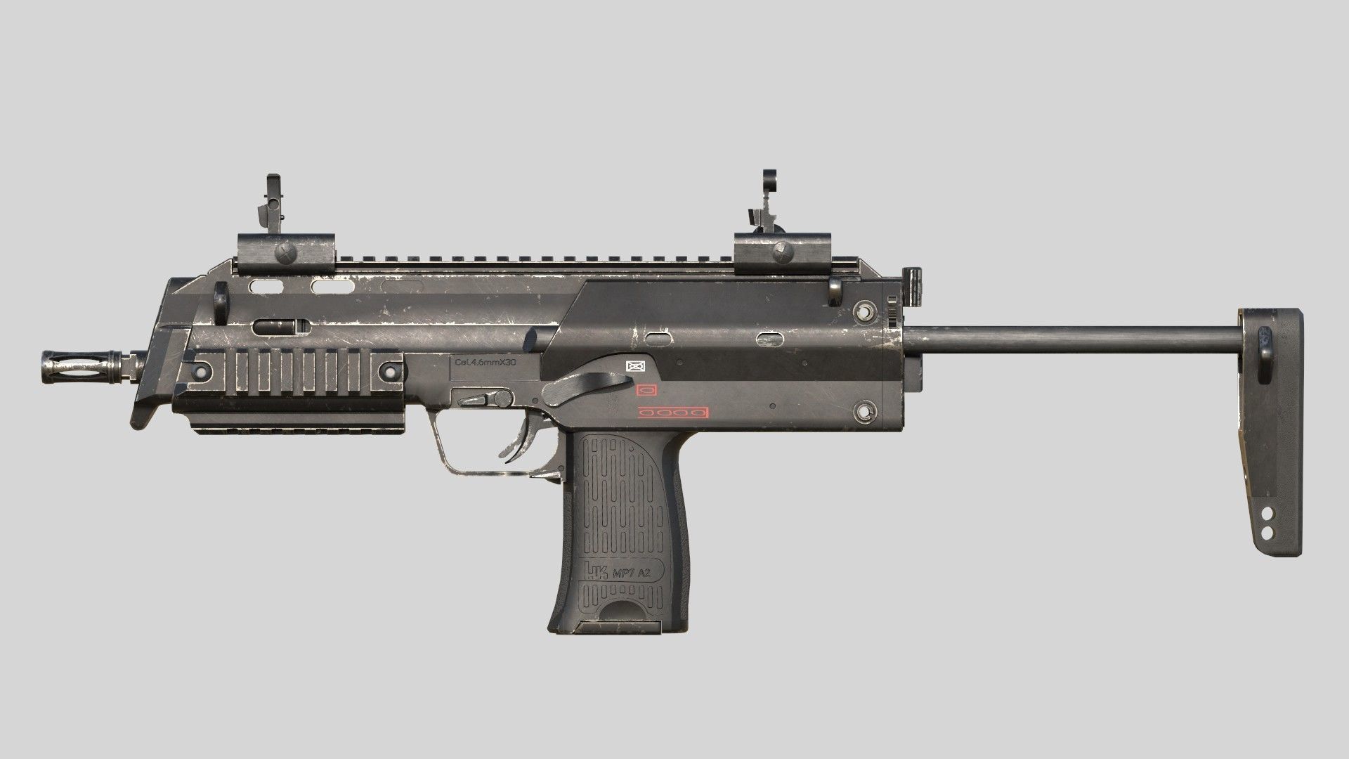 3D model HK MP7A2 SMG PDW VR / AR / low-poly | CGTrader