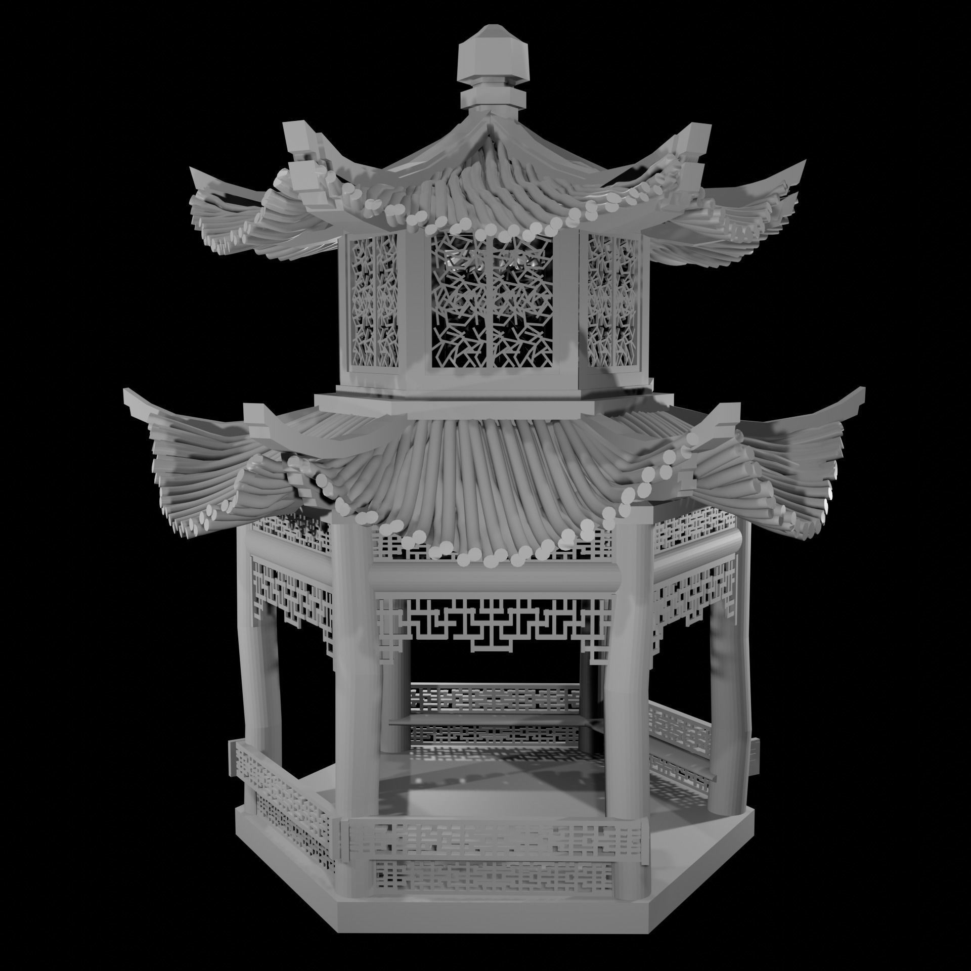 Scene Japanese Environment Tree PBR Assets Shrine Water 3D model | CGTrader