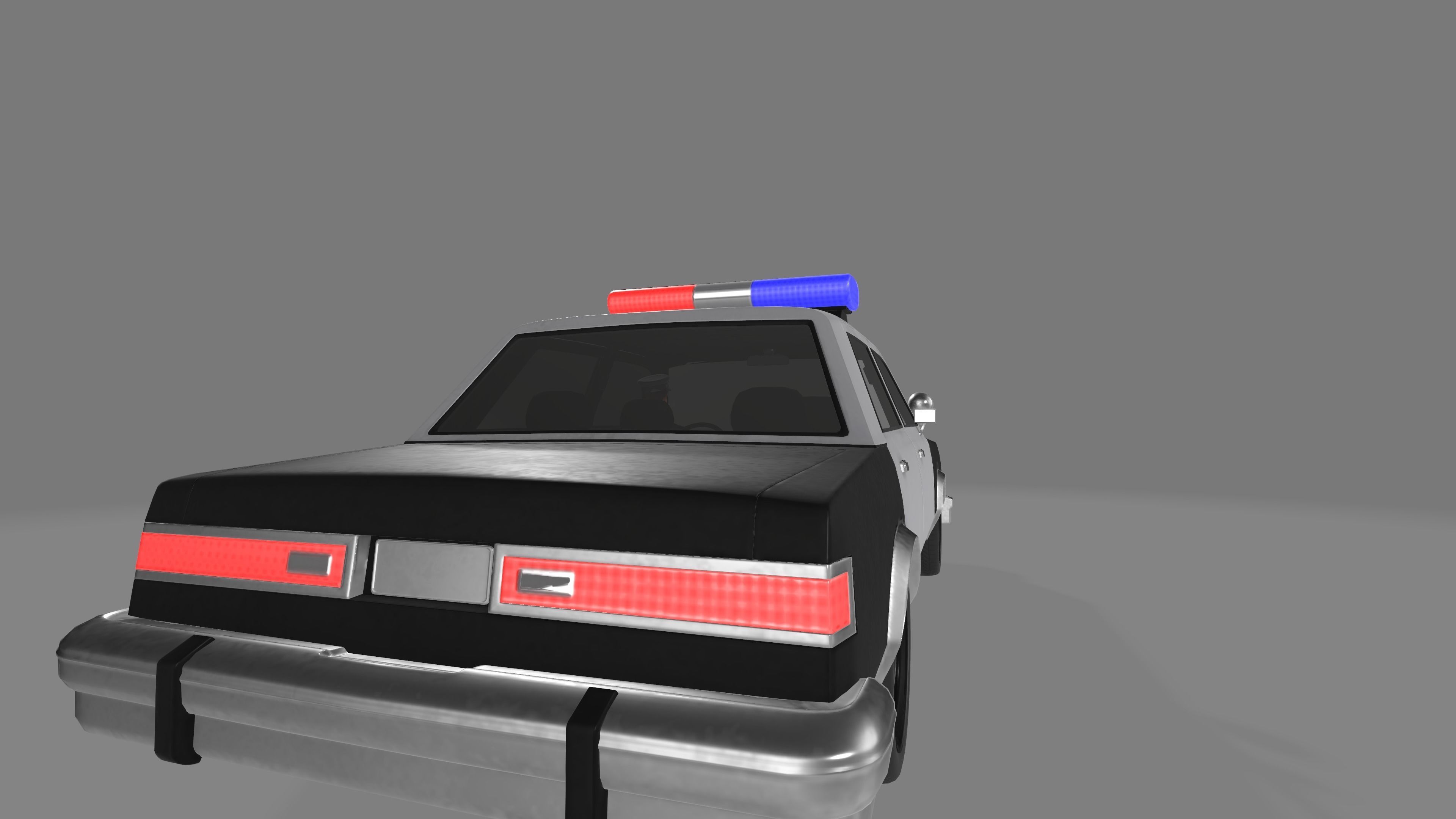 police car with cop 3D model | CGTrader