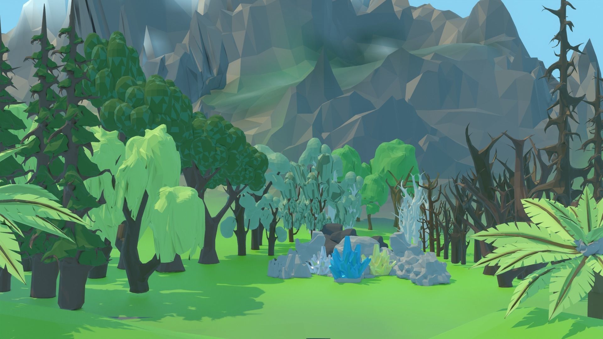 Low-Poly Stylized Nature Pack free VR / AR / low-poly 3D model | CGTrader
