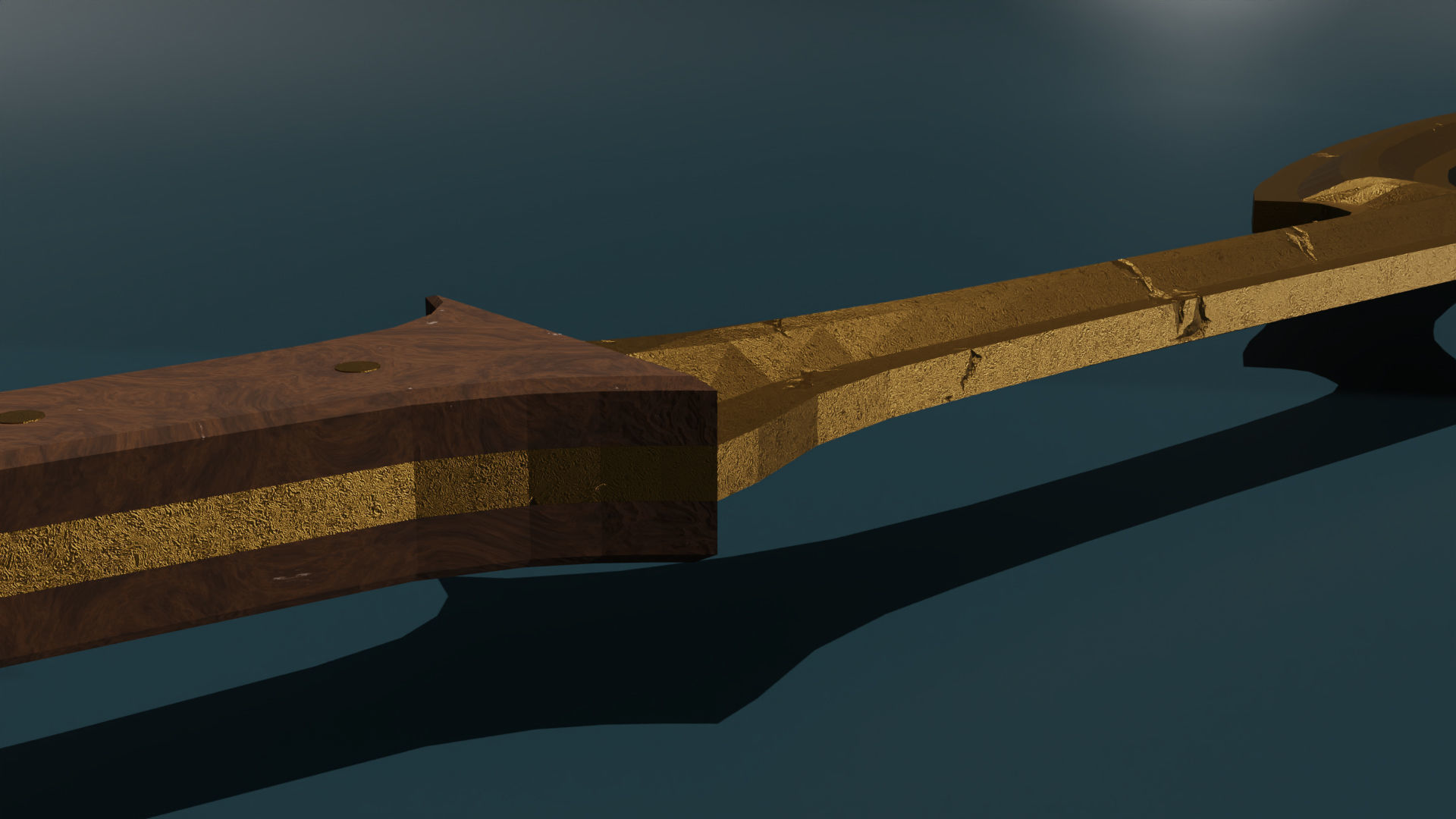 game ready low poly sword with wooden handle free 3D model | CGTrader