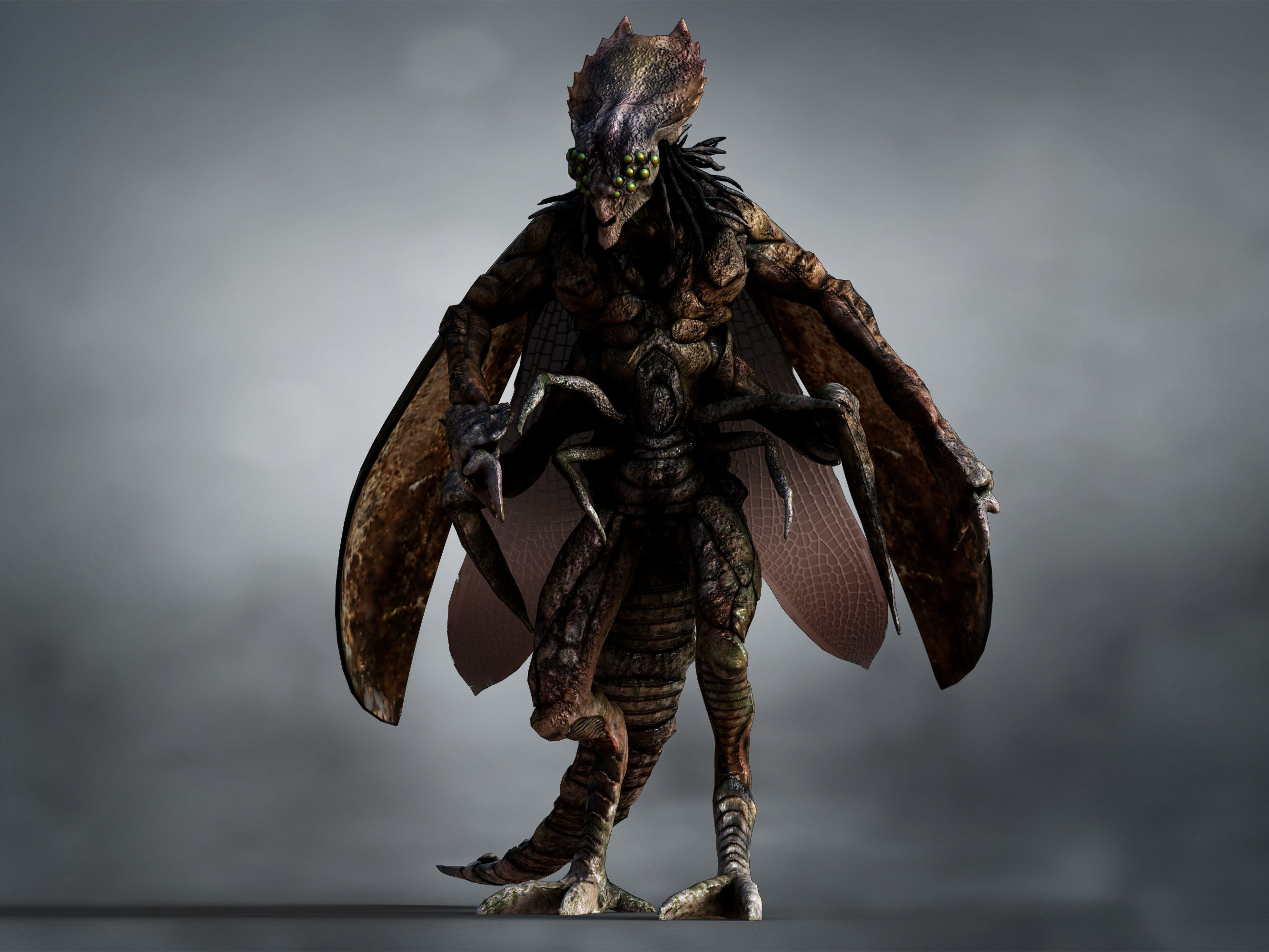 3D model insectoid monster VR / AR / low-poly rigged | CGTrader