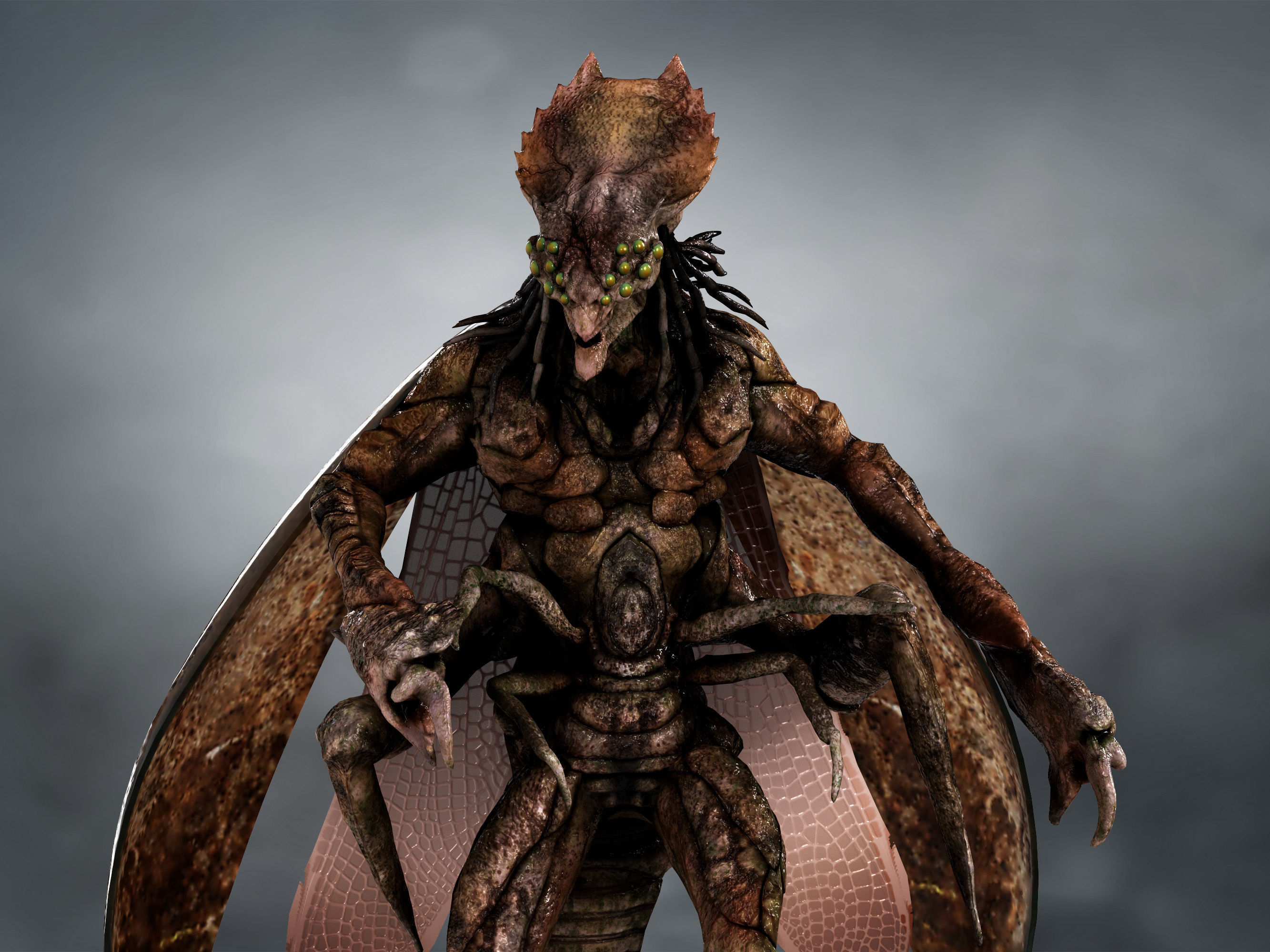 3D model insectoid monster VR / AR / low-poly rigged | CGTrader