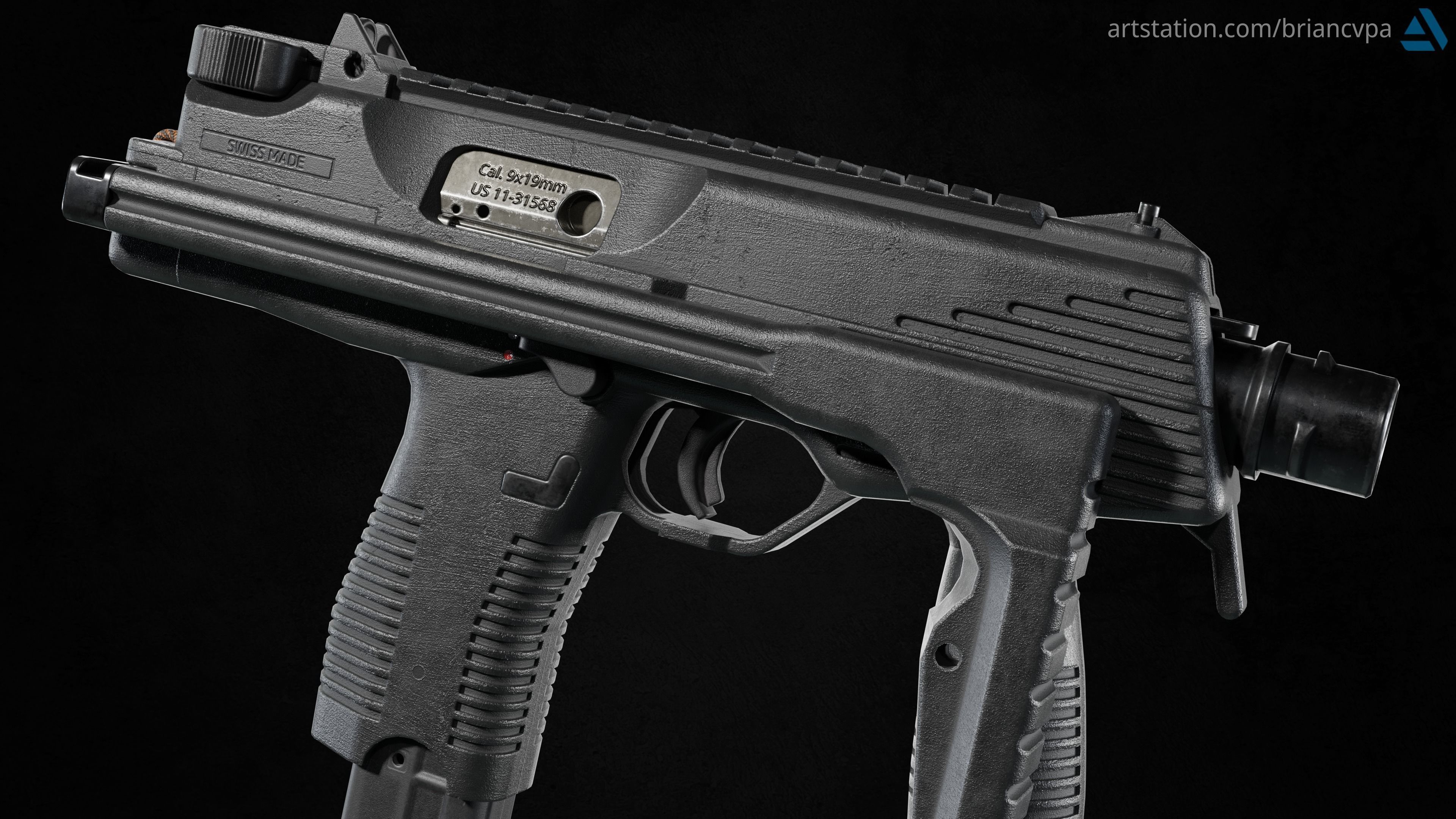 3D model Brugger and Thomet MP9 VR / AR / low-poly | CGTrader