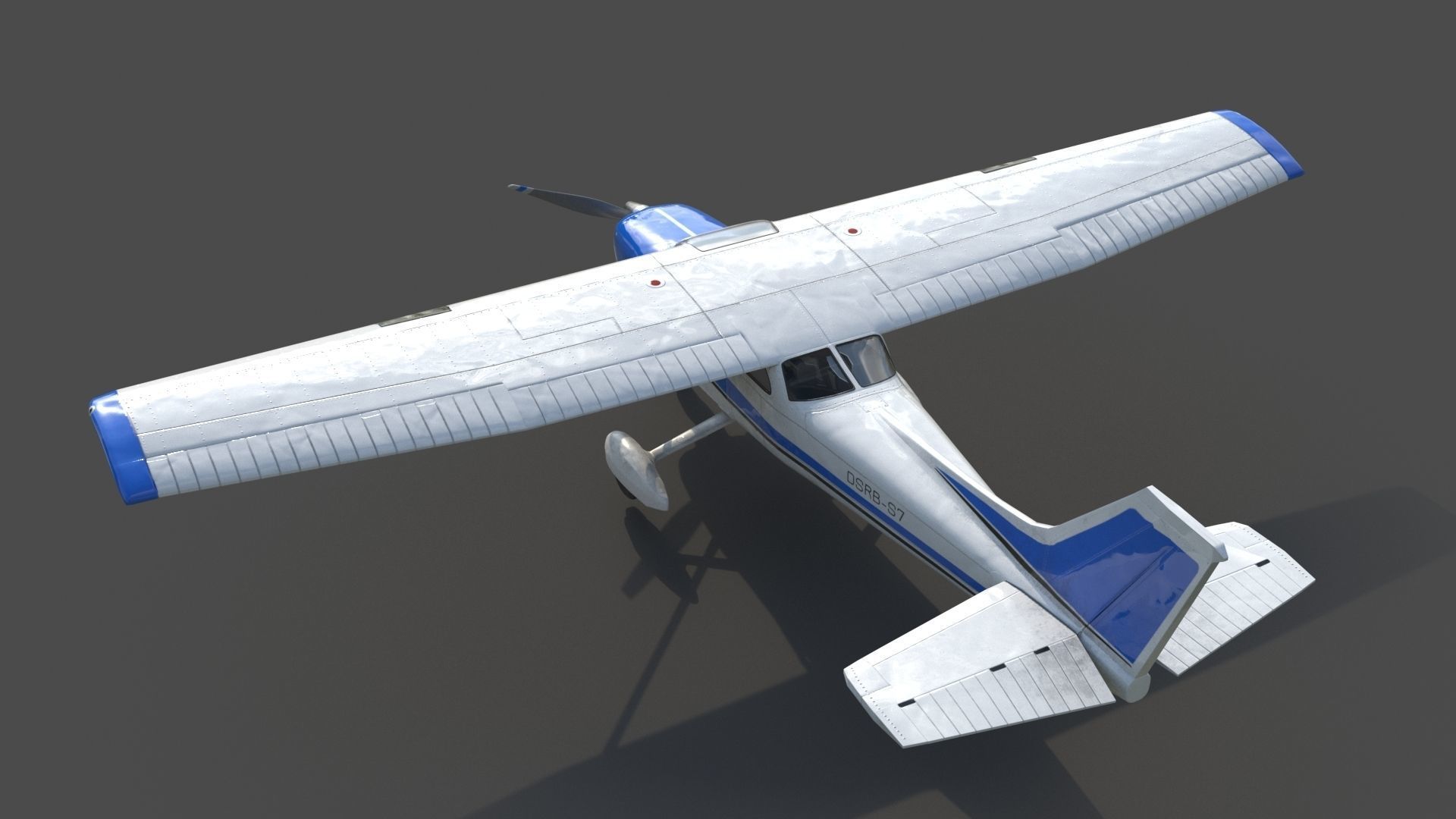 3D model Cessna Airplane with interior VR / AR / low-poly | CGTrader