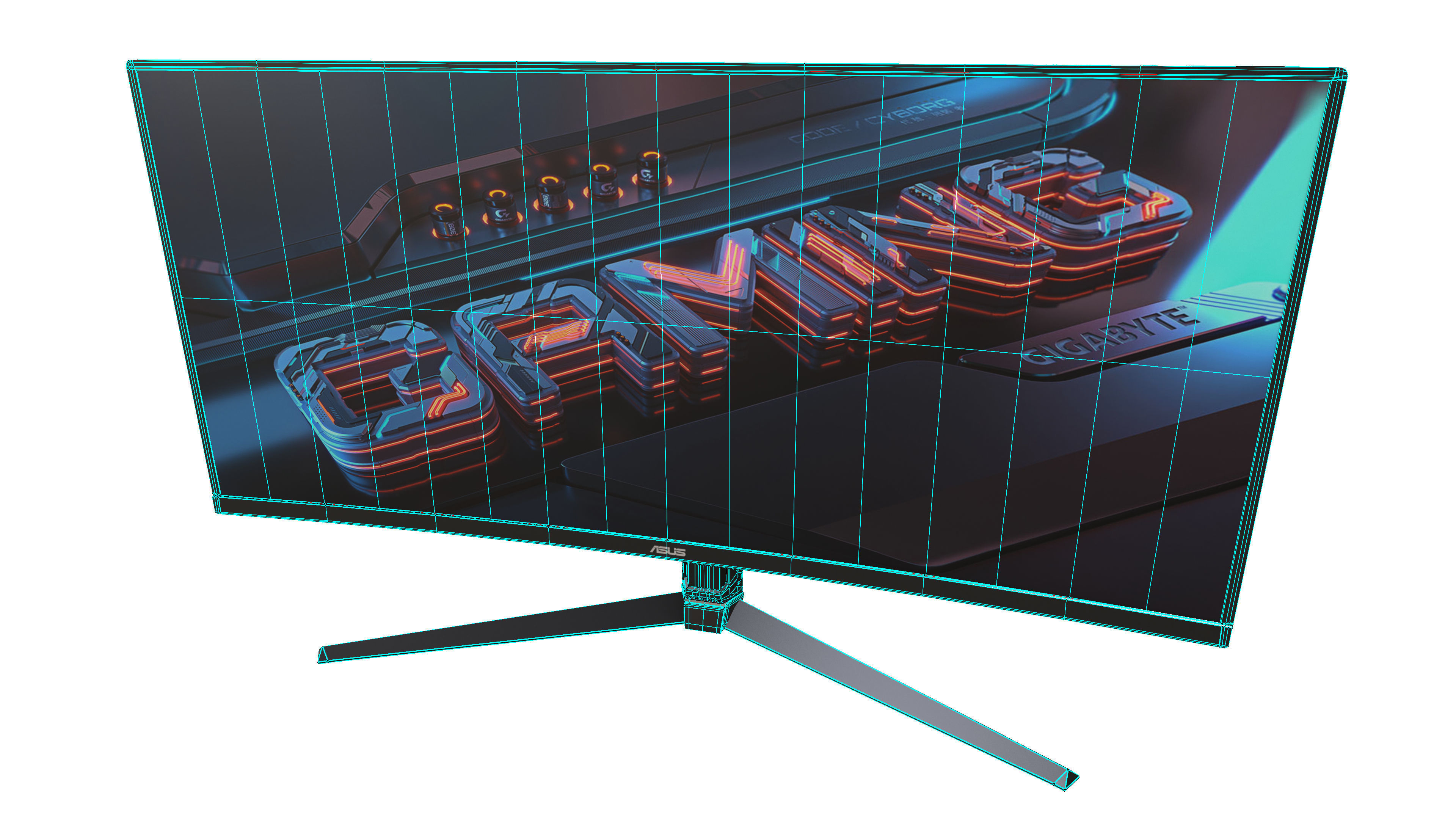 3D model Asus Tuff Gaming Monitor 3D Model VR VR / AR / low-poly | CGTrader