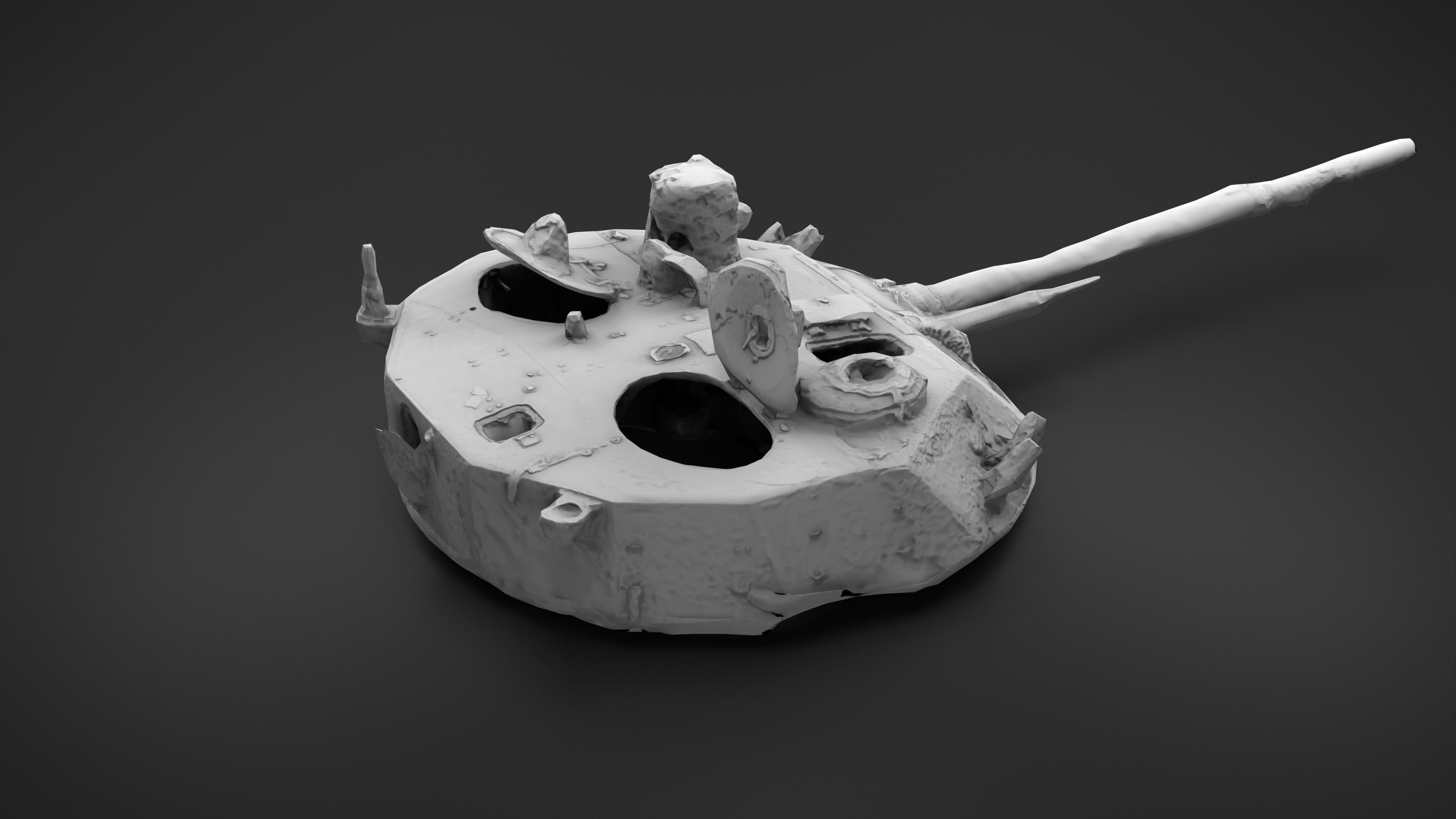 3D model Combat module BMD-4M Bakhcha-U turret Photoscan PBR Game Ready ...
