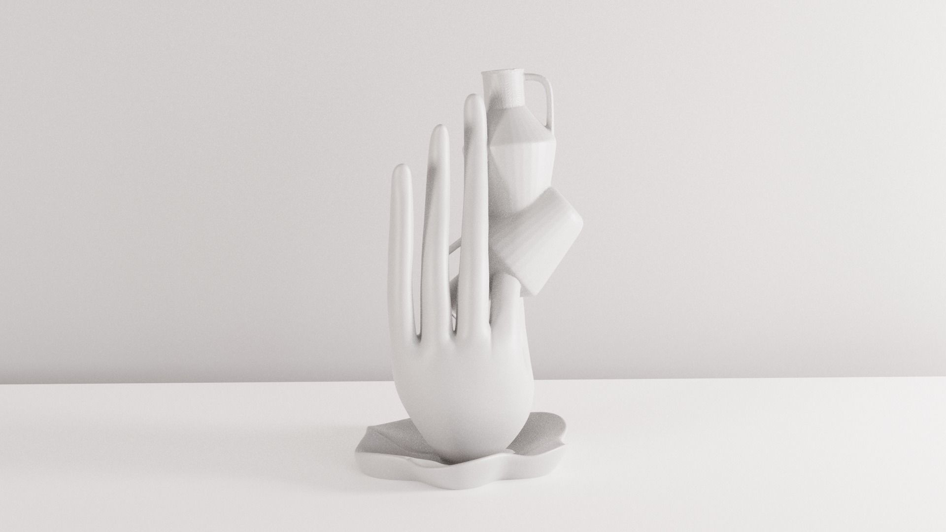 BackFlow Incense Burner Vase and Hand for 3D printing 3D model 3D ...