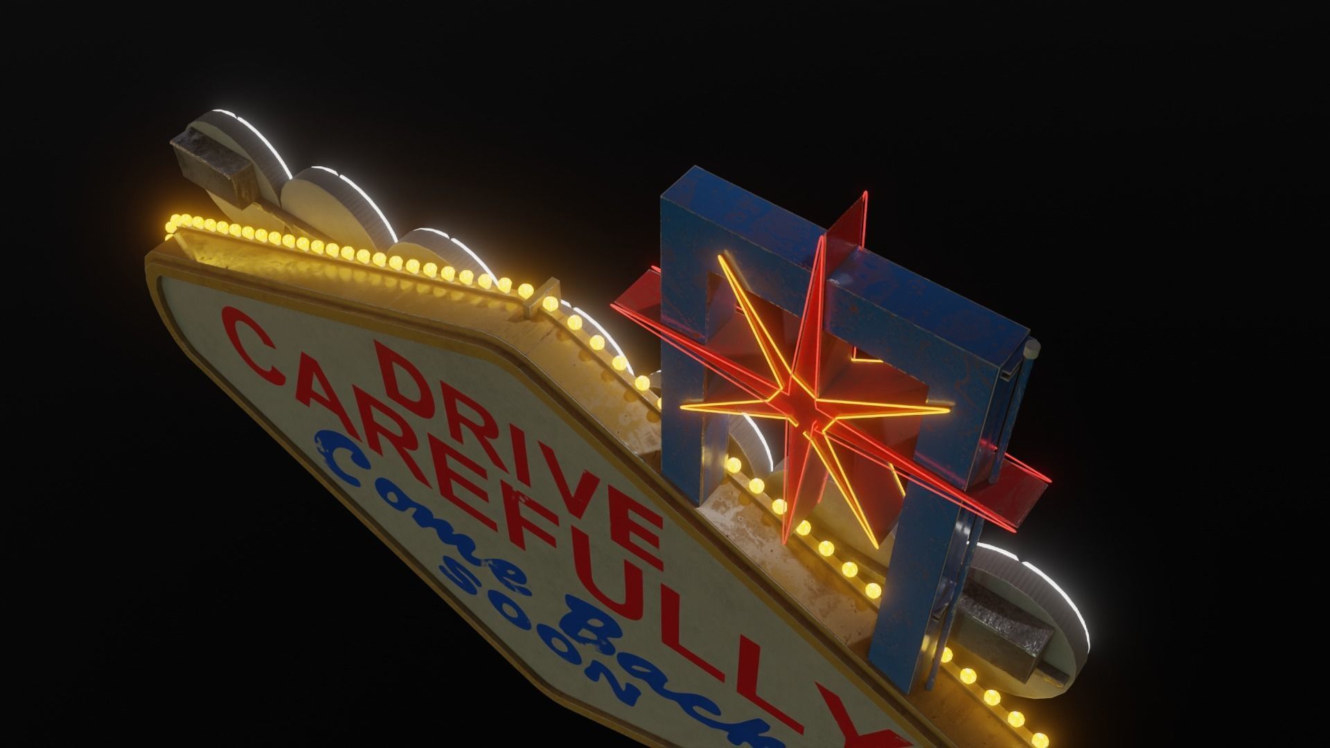 Detailed Las Vegas Sign 3D model | CGTrader