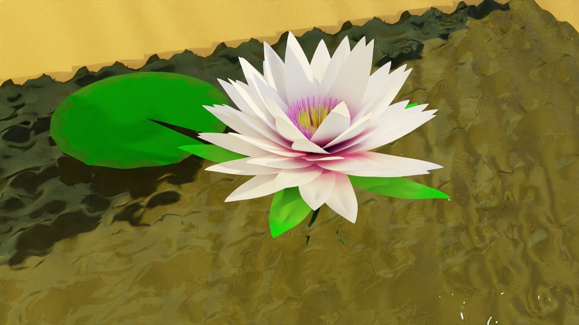lotus flower blender - Geometry Nodes free 3D model | CGTrader