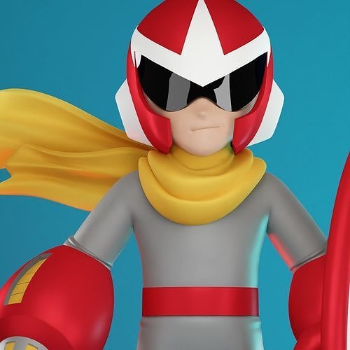Blues Protoman Rockman MegaMan 3D model | CGTrader