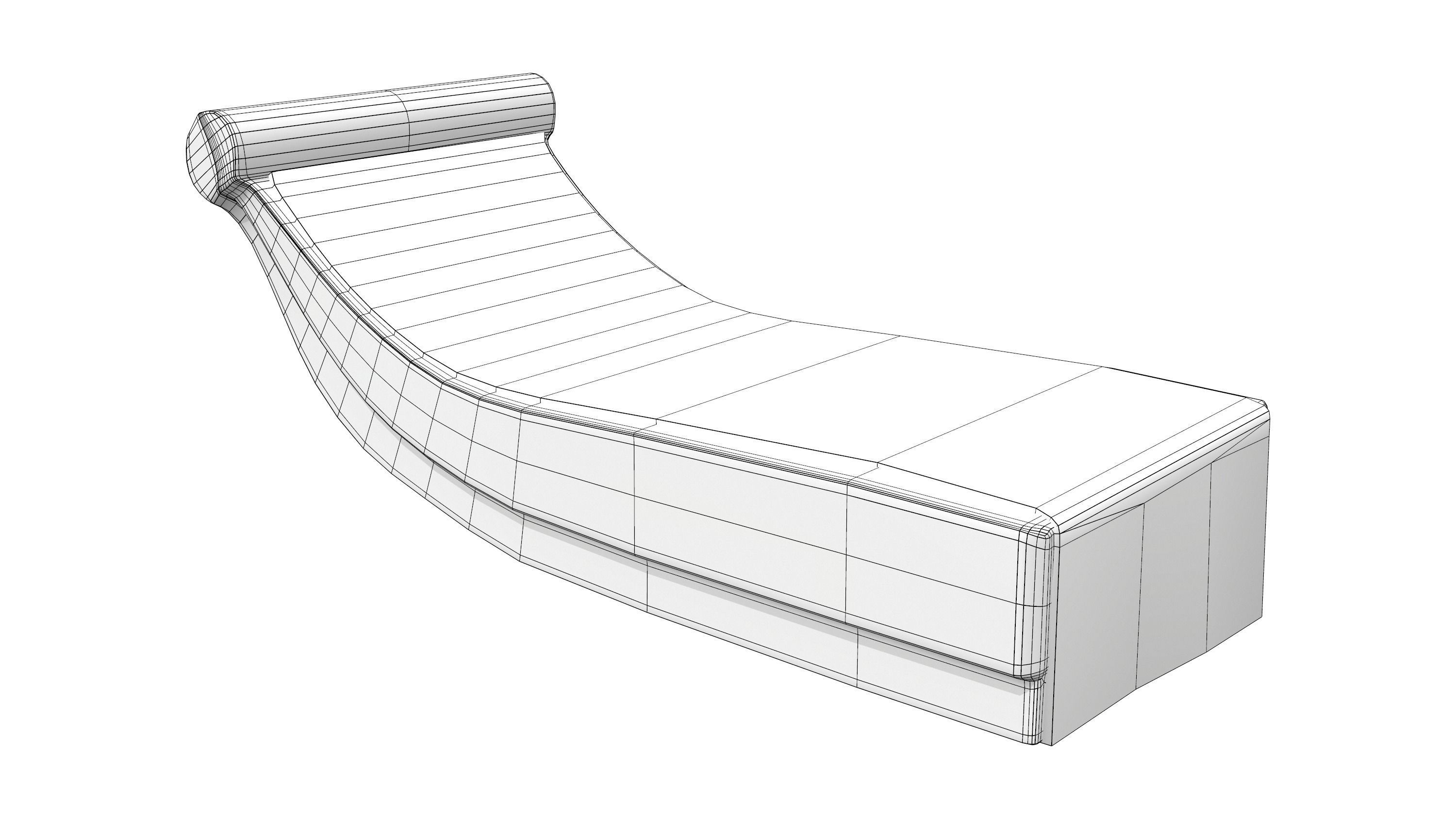 3D model Modern Beach Chaise Lounge VR / AR / low-poly | CGTrader