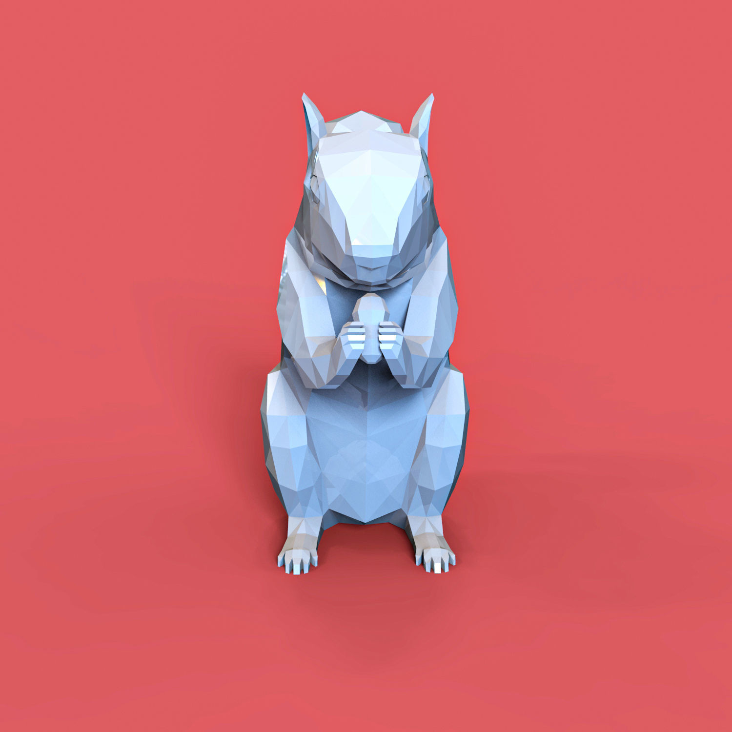 Low Poly Squirrel free 3D model 3D printable | CGTrader