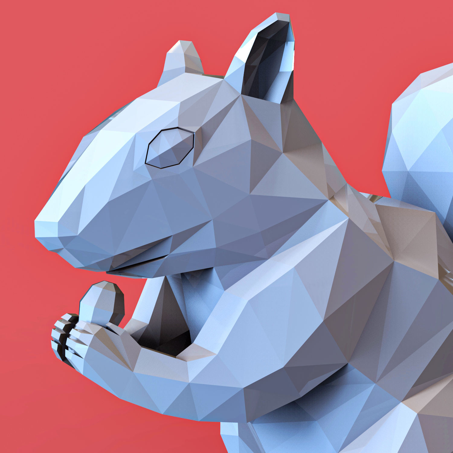 Low Poly Squirrel free 3D model 3D printable | CGTrader
