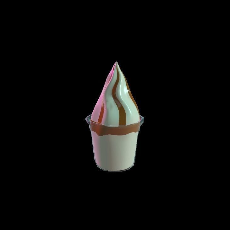 caramel sundae 3D model | CGTrader