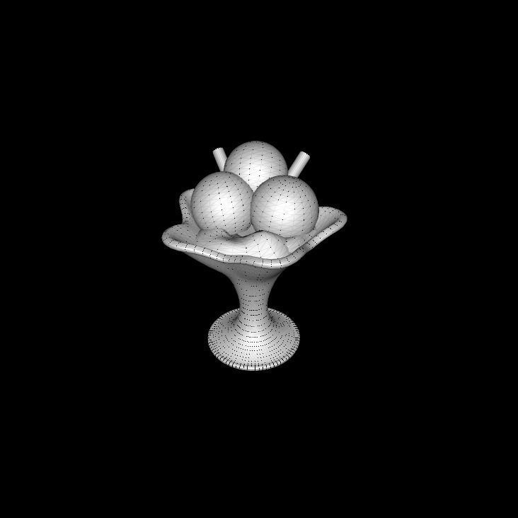 simple sundae 3D model | CGTrader