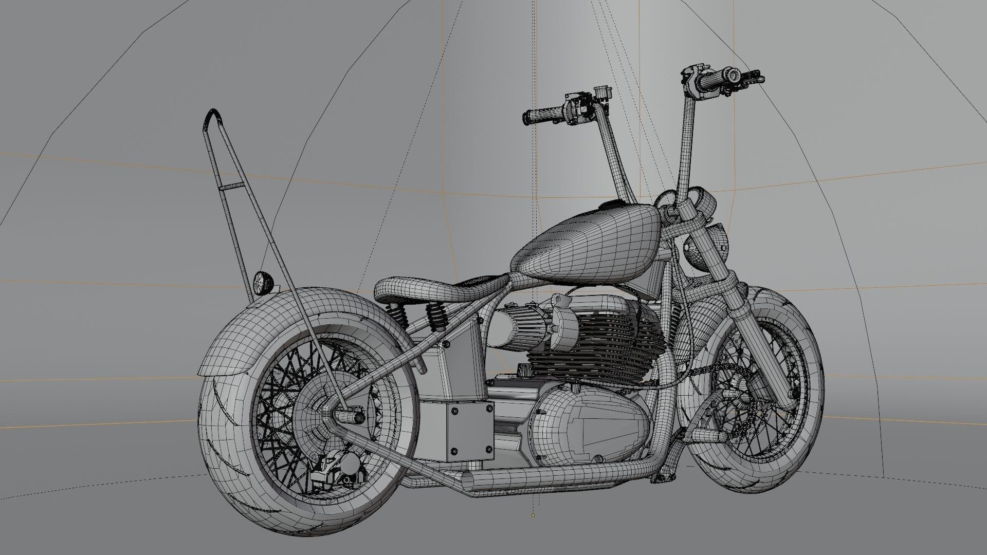 motorcycle chopper 3D Model 3D model | CGTrader